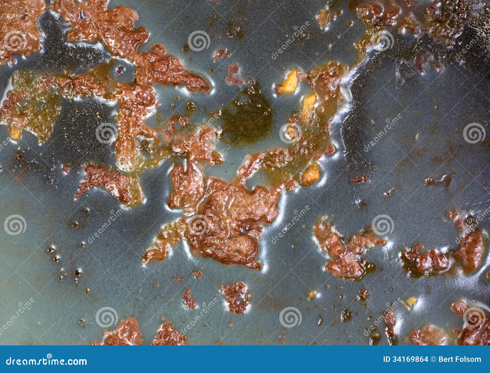 Very Close View of a Greasy Frying Pan Stock Photo - Image of closeup ...