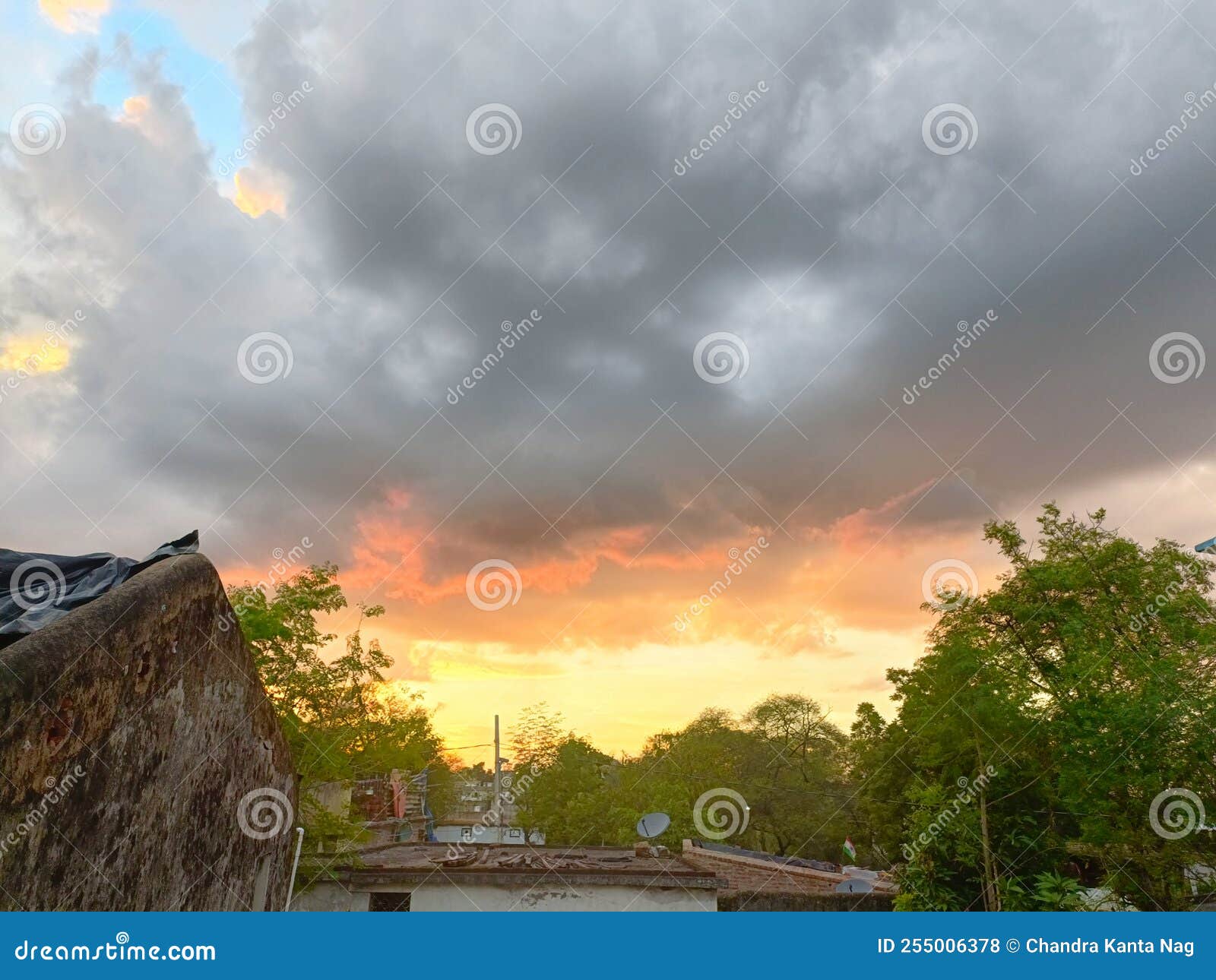 A Very Cloudy Sky in this Evening Stock Photo - Image of morning ...