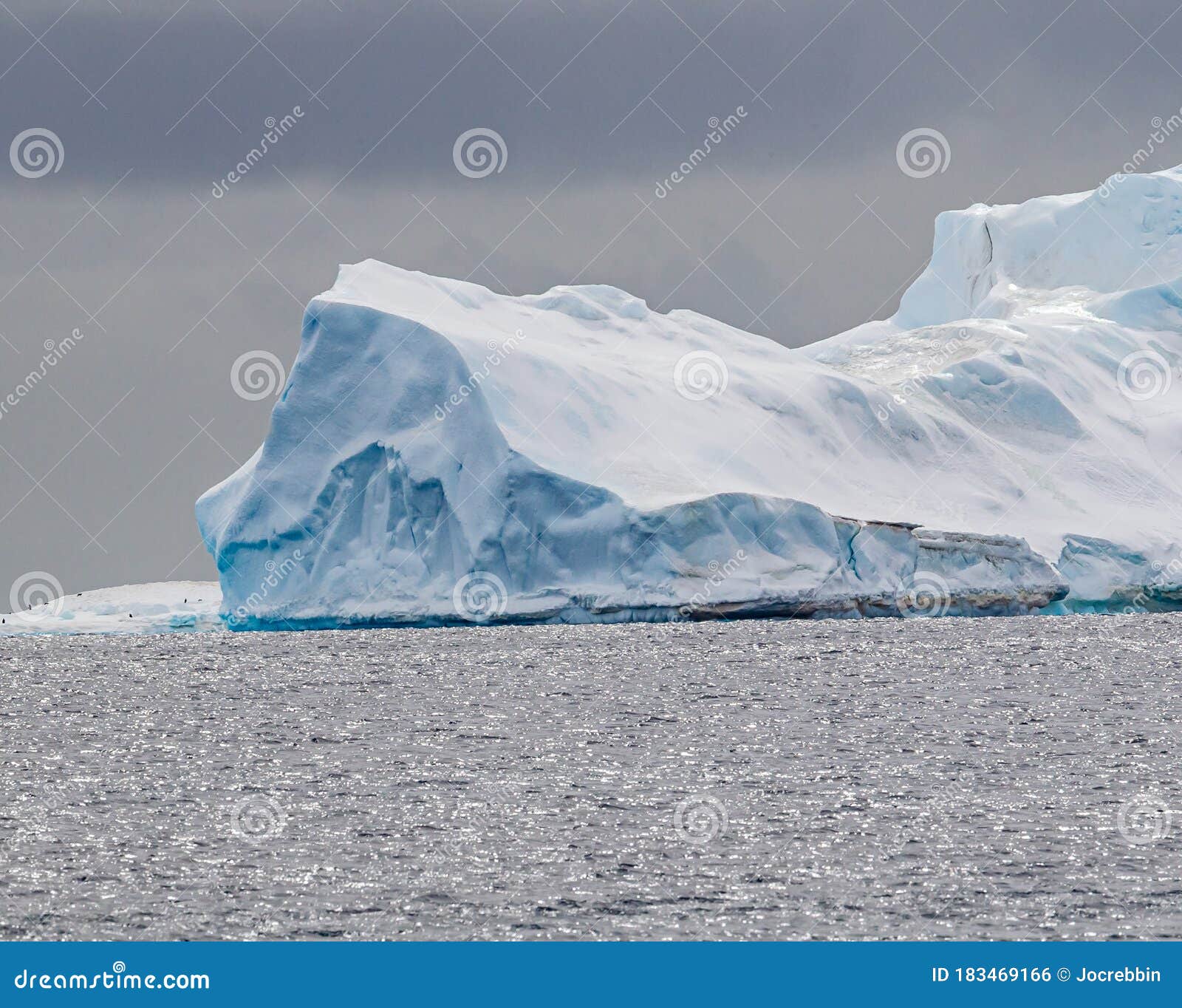 Very Cold, Gray Day in Antarctica Stock Photo - Image of mountain ...