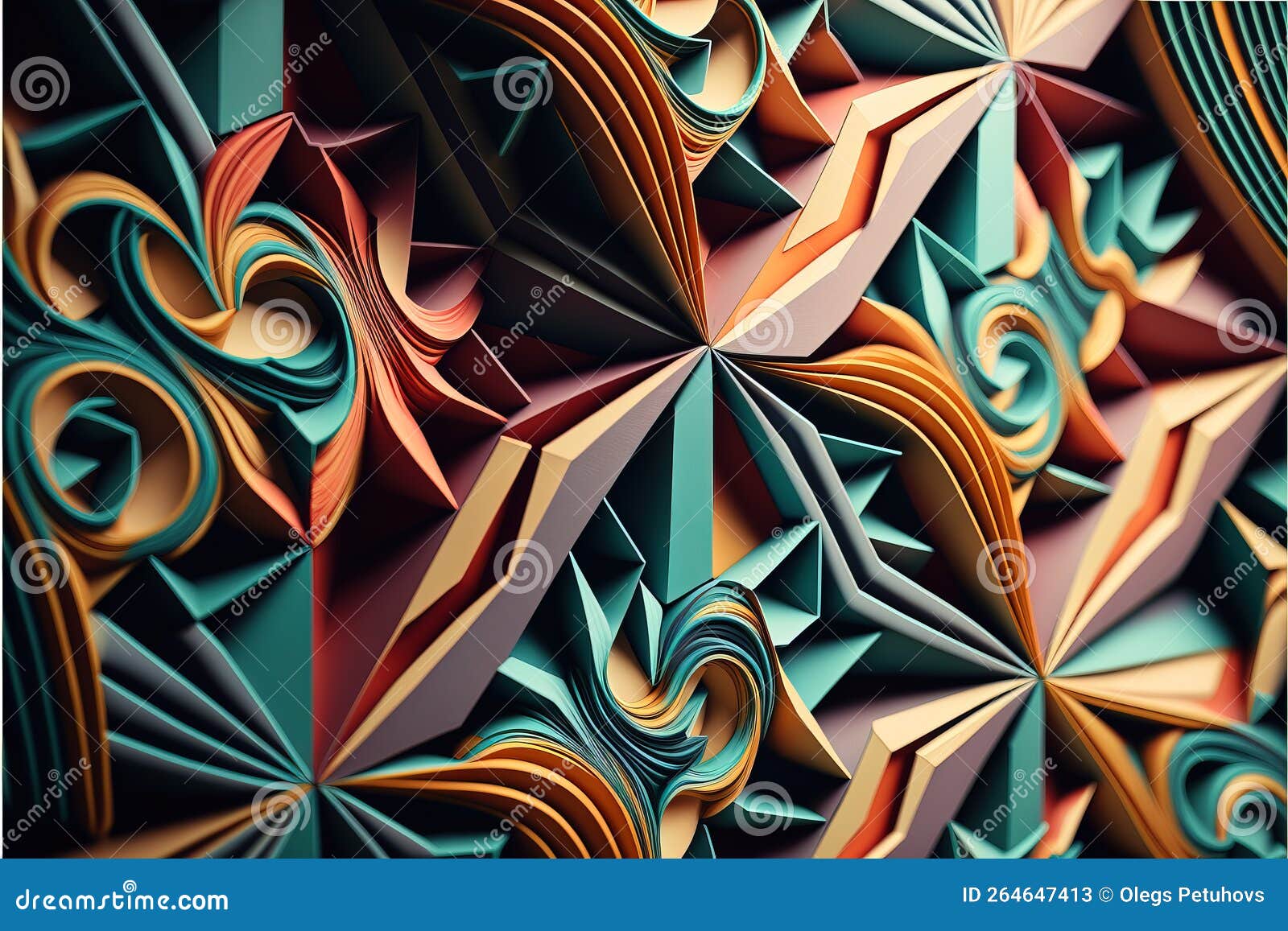 A Very Colorful Abstract Background with a Lot of Different Shapes and ...