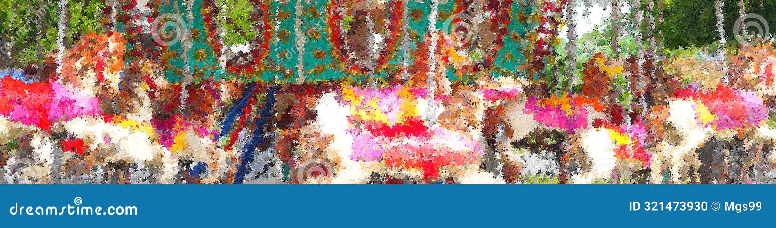 A Colorful Abstract of a Carousel Merry-go-round Background or Backdrop ...