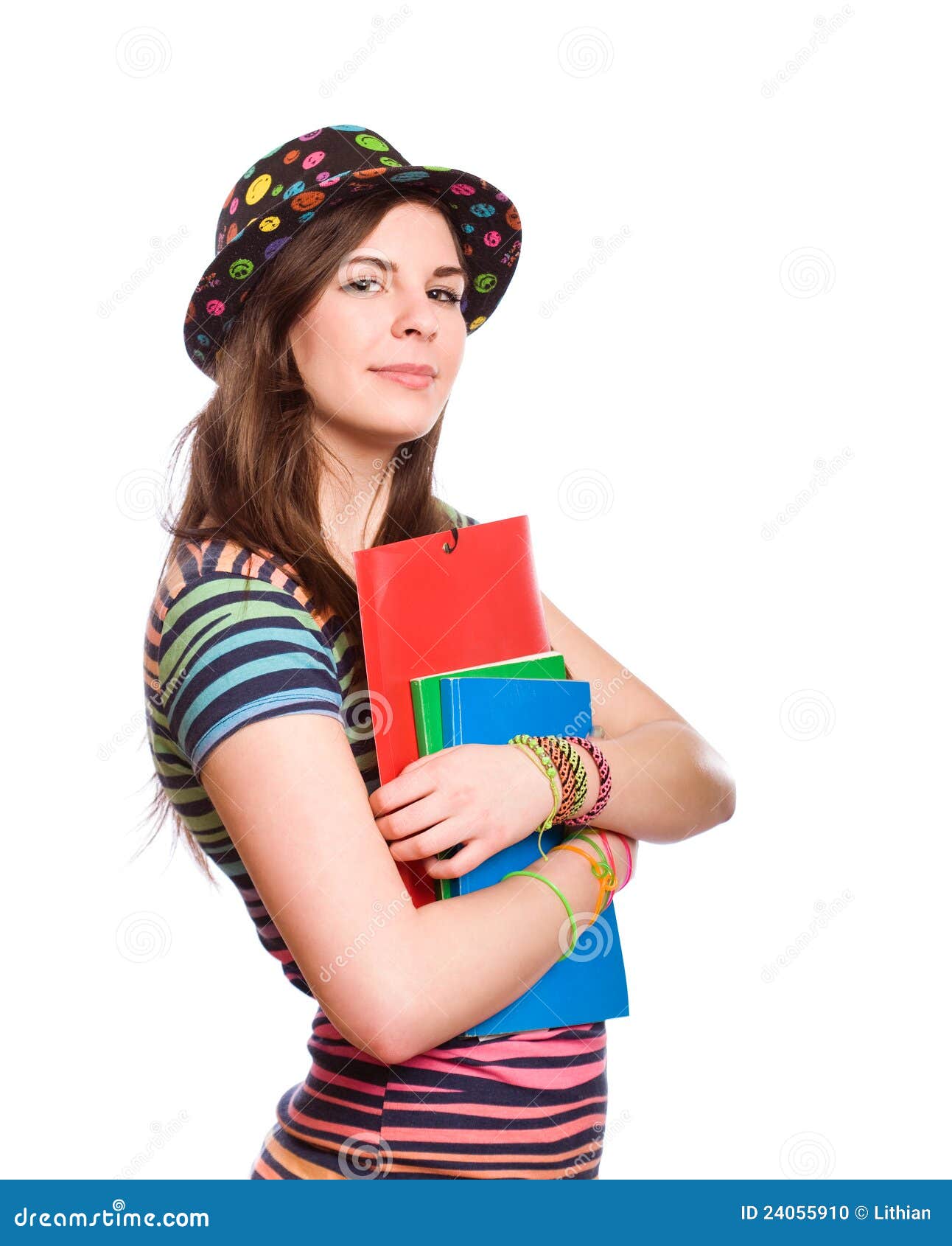 Very Colorful Young Student. Stock Photo - Image of learn, person: 24055910