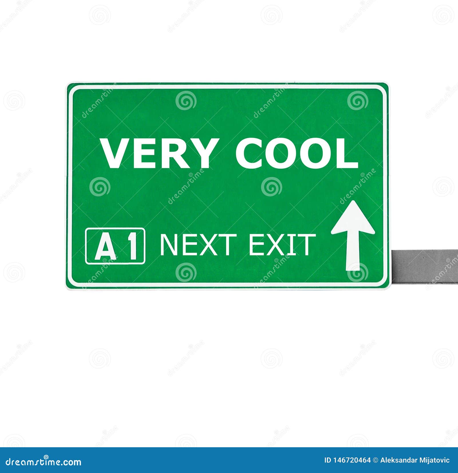 VERY COOL Road Sign Isolated on White Stock Photo - Image of exciting ...