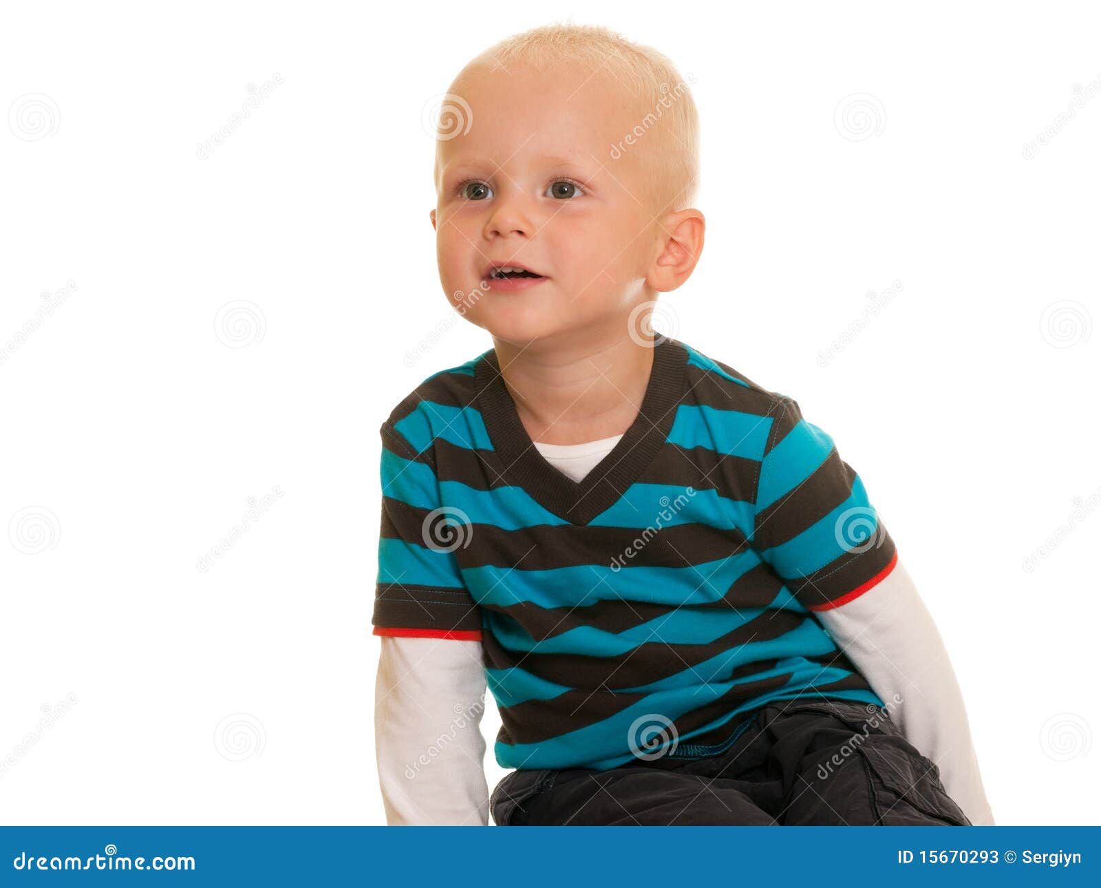 Very curious toddler stock image. Image of blue, male - 15670293
