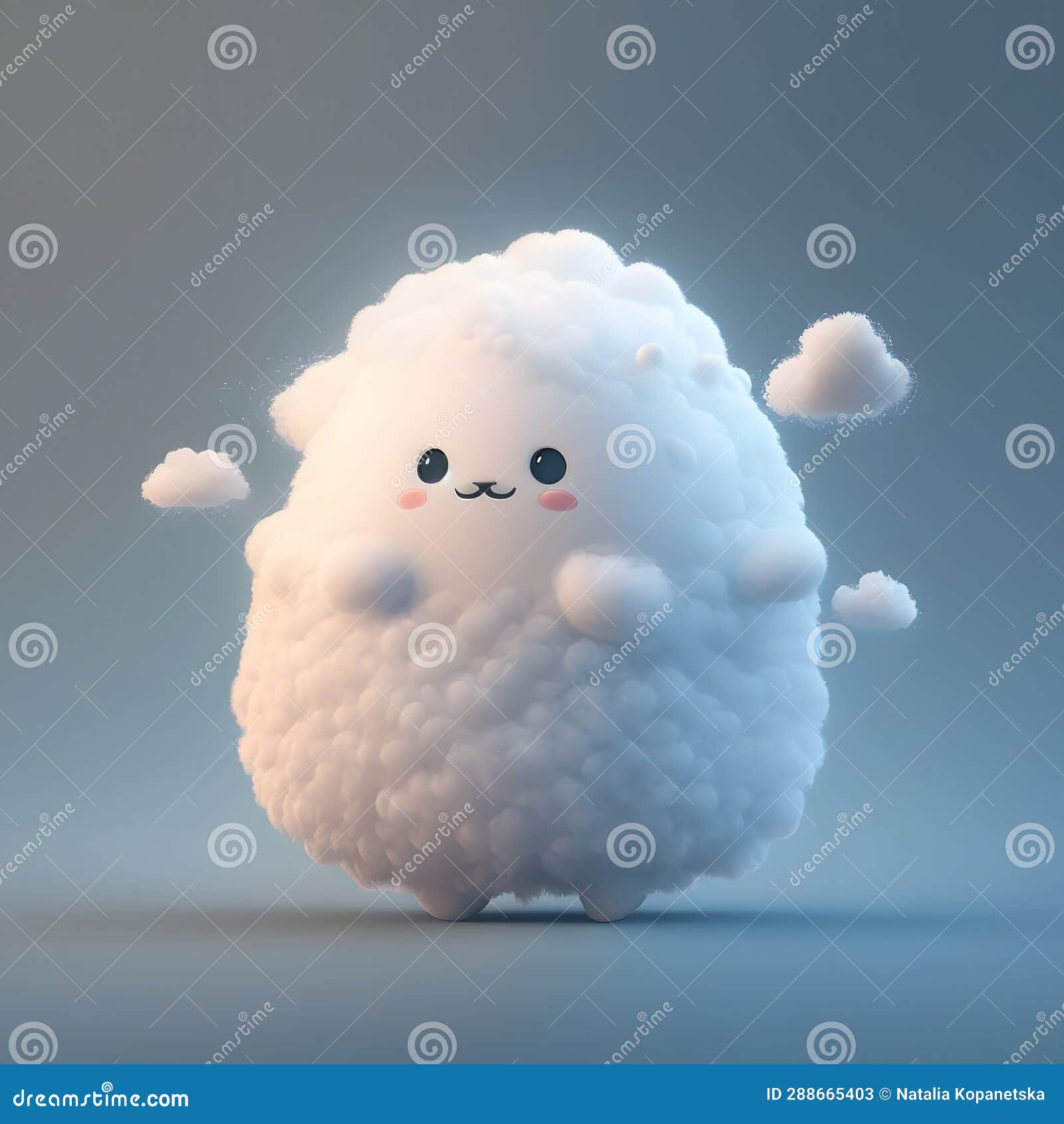 Very Cute Character Cloud, Cute Child Character Stock Illustration ...