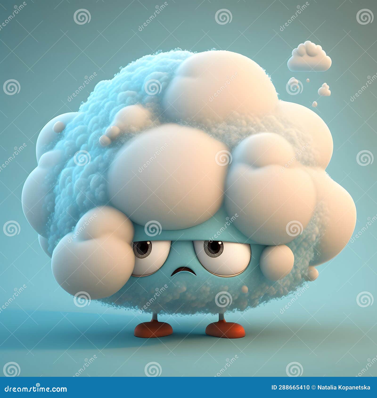 Very Cute Character Cloud, Cute Child Character Stock Illustration ...