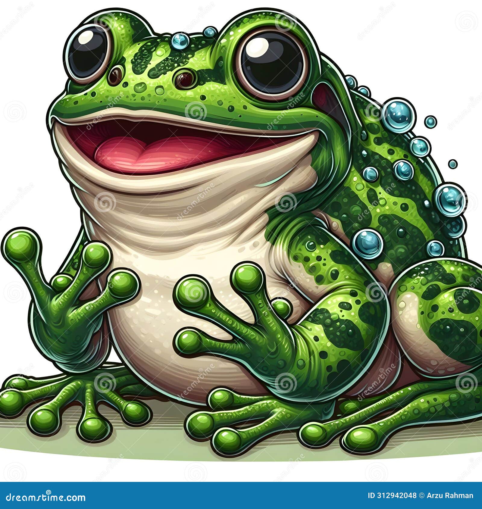 Very cute frog stock illustration. Illustration of print - 312942048