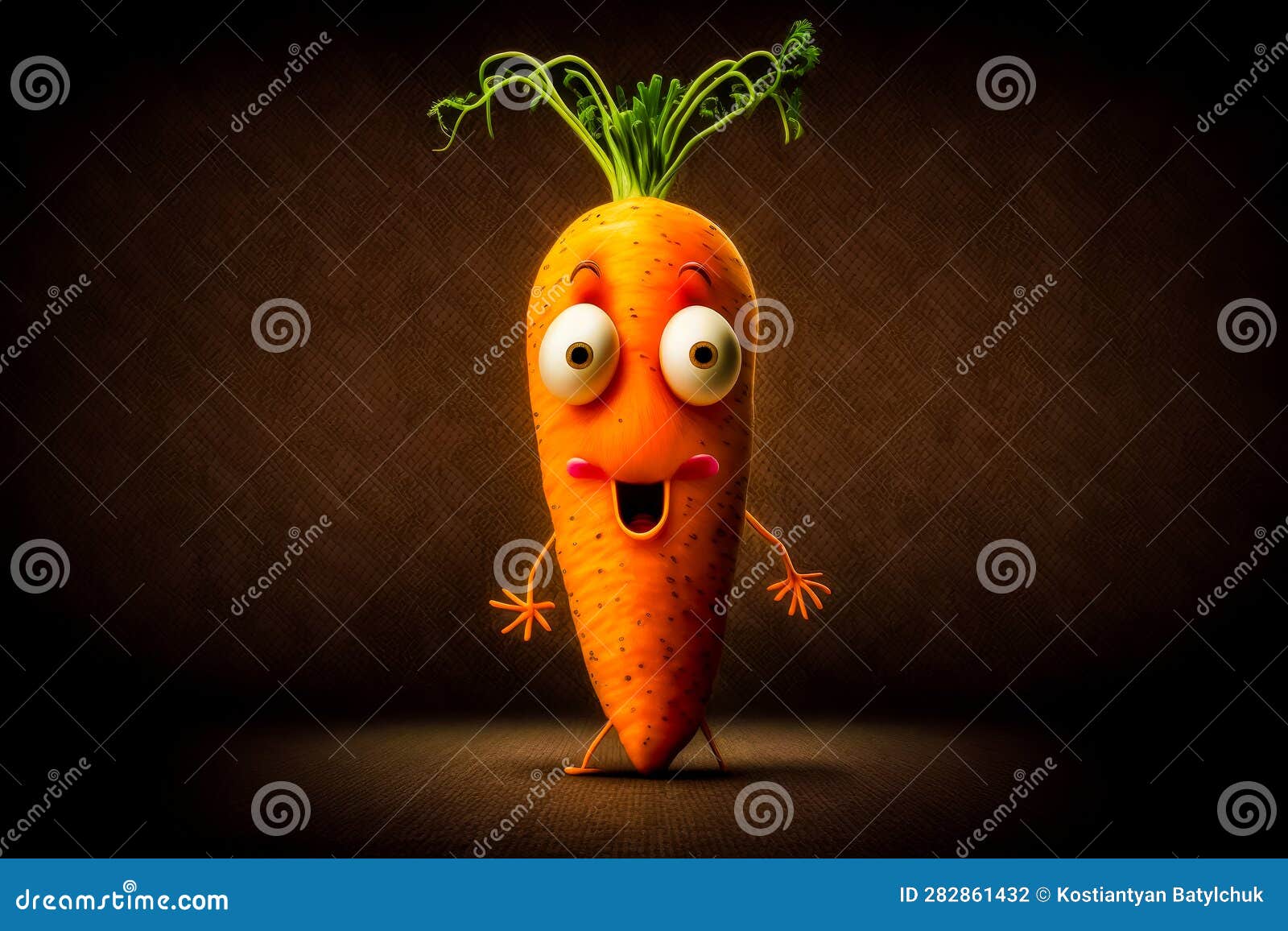 Very Cute Looking Carrot with Big Smile on it S Face. Generative AI ...