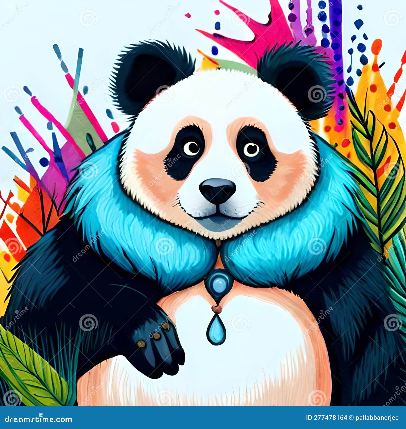 Sitting Panda stock illustration. Illustration of fuzzy - 277478164