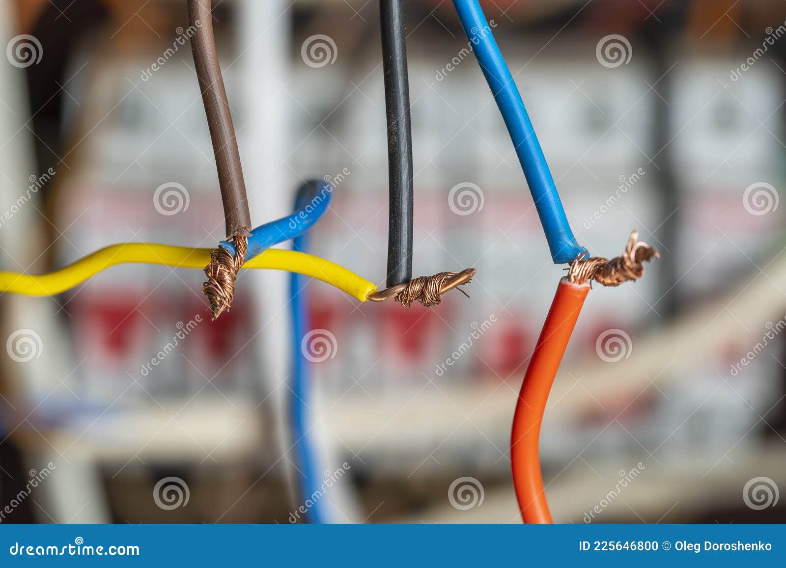 Very Dangerous Connection of Electrical Cables at Home Stock Photo ...