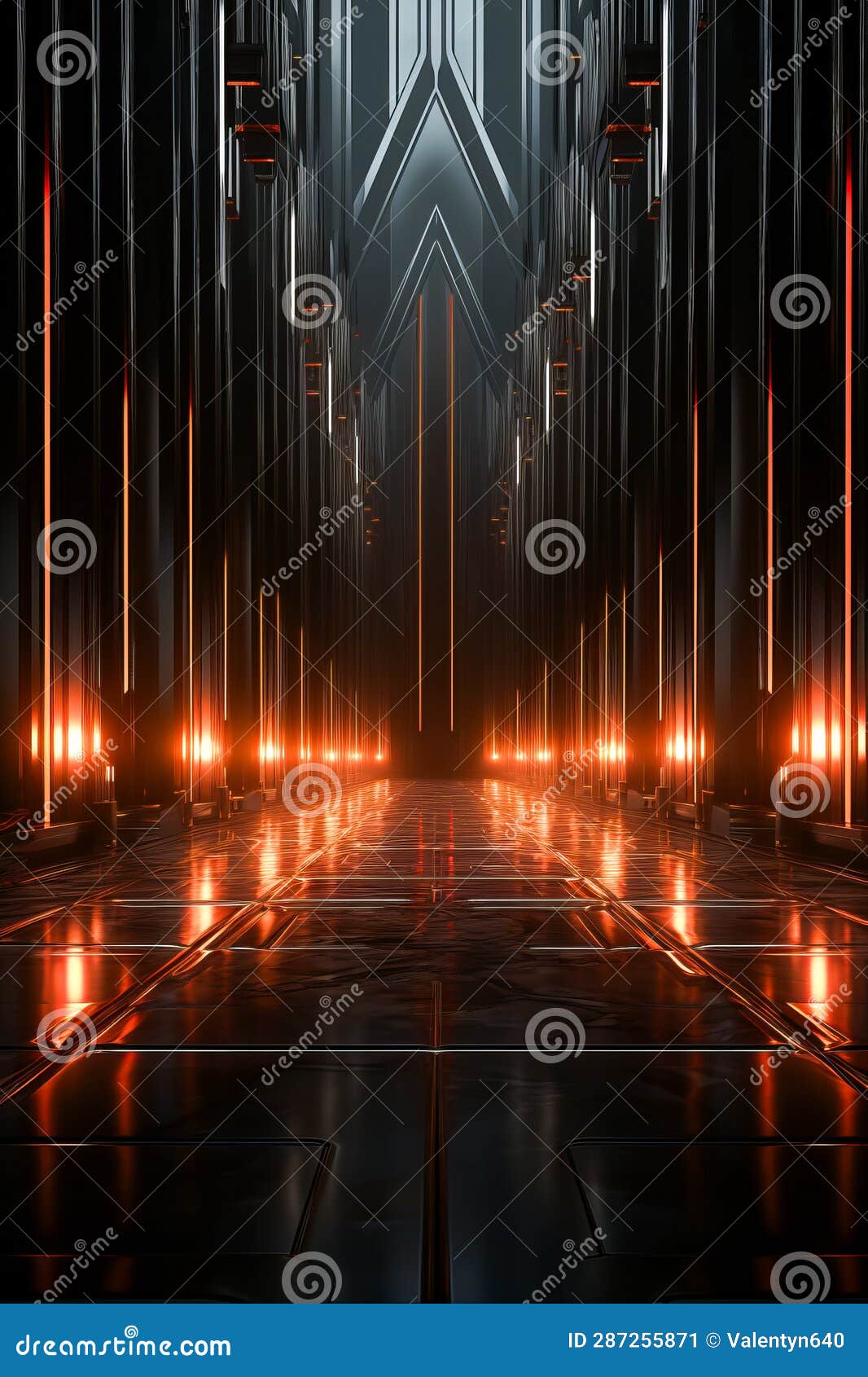 Very Dark Room with Lot of Lights in it. Generative AI Stock ...