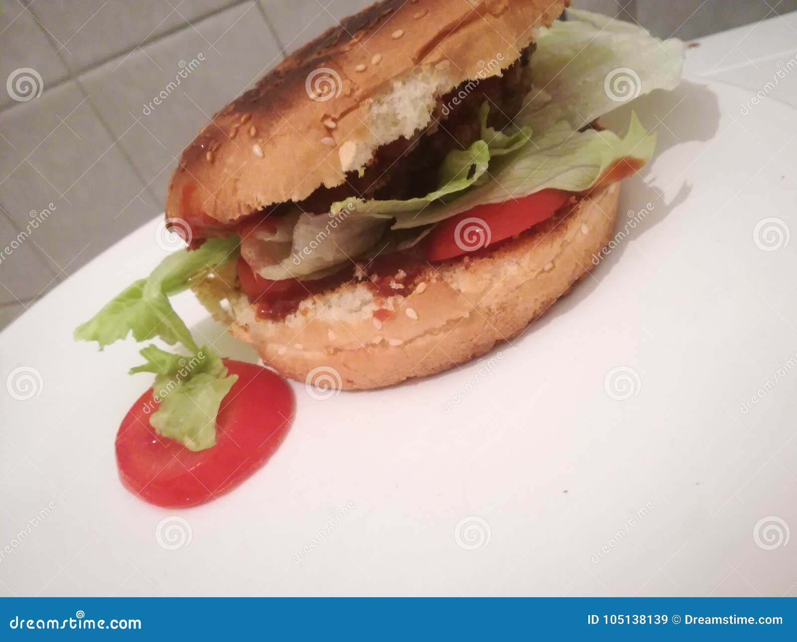 Burger stock image. Image of nice, delicious, cool, burger - 105138139