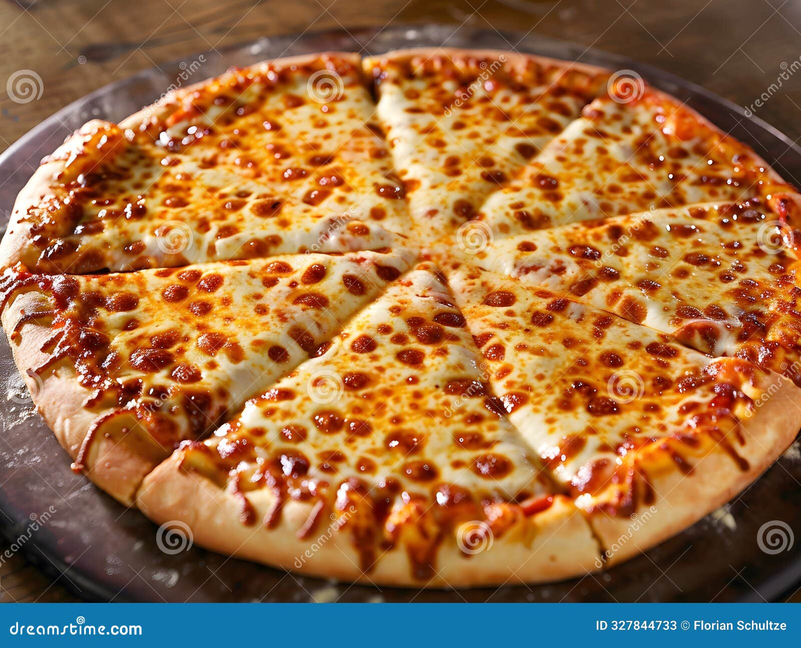 A Very Delicious Cheese Pizza Stock Illustration - Illustration of ...