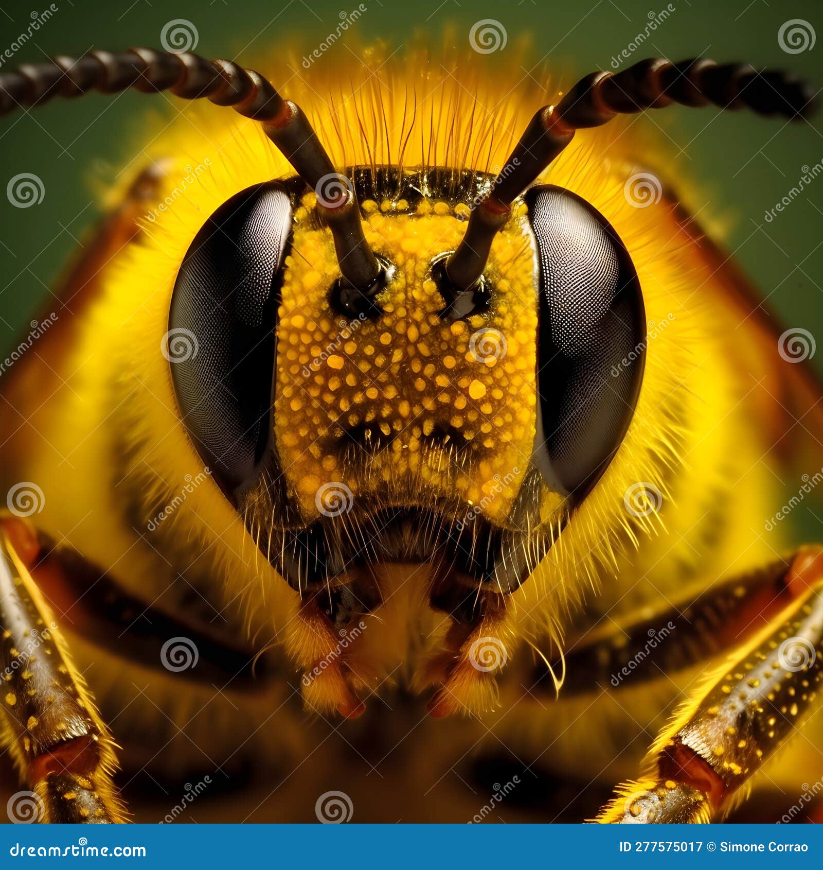 Very Detailed Bee Macro Photography Stock Image - Image of fauna ...