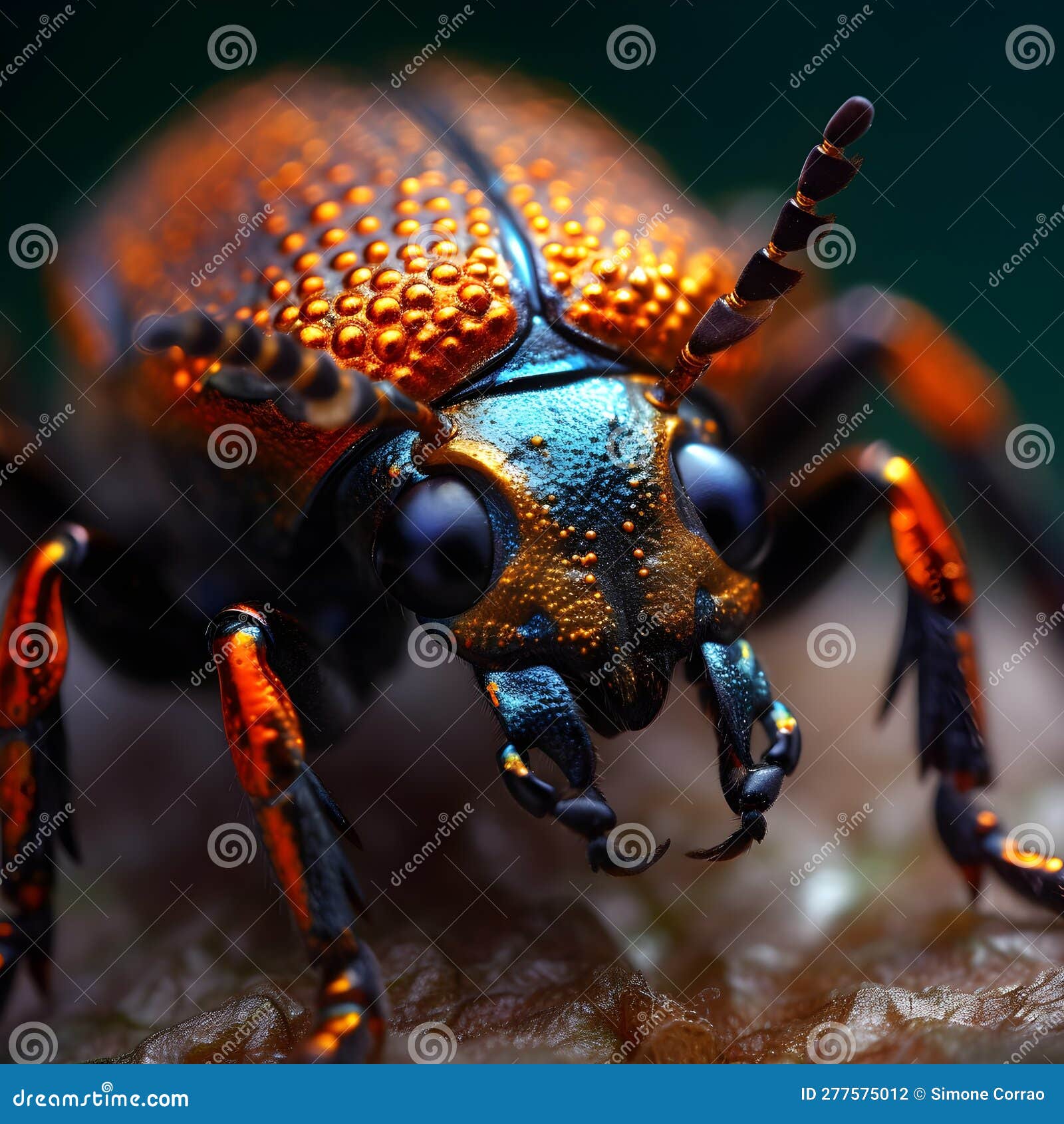 Very Detailed Beetle Macro Photography Stock Photo - Image of white ...