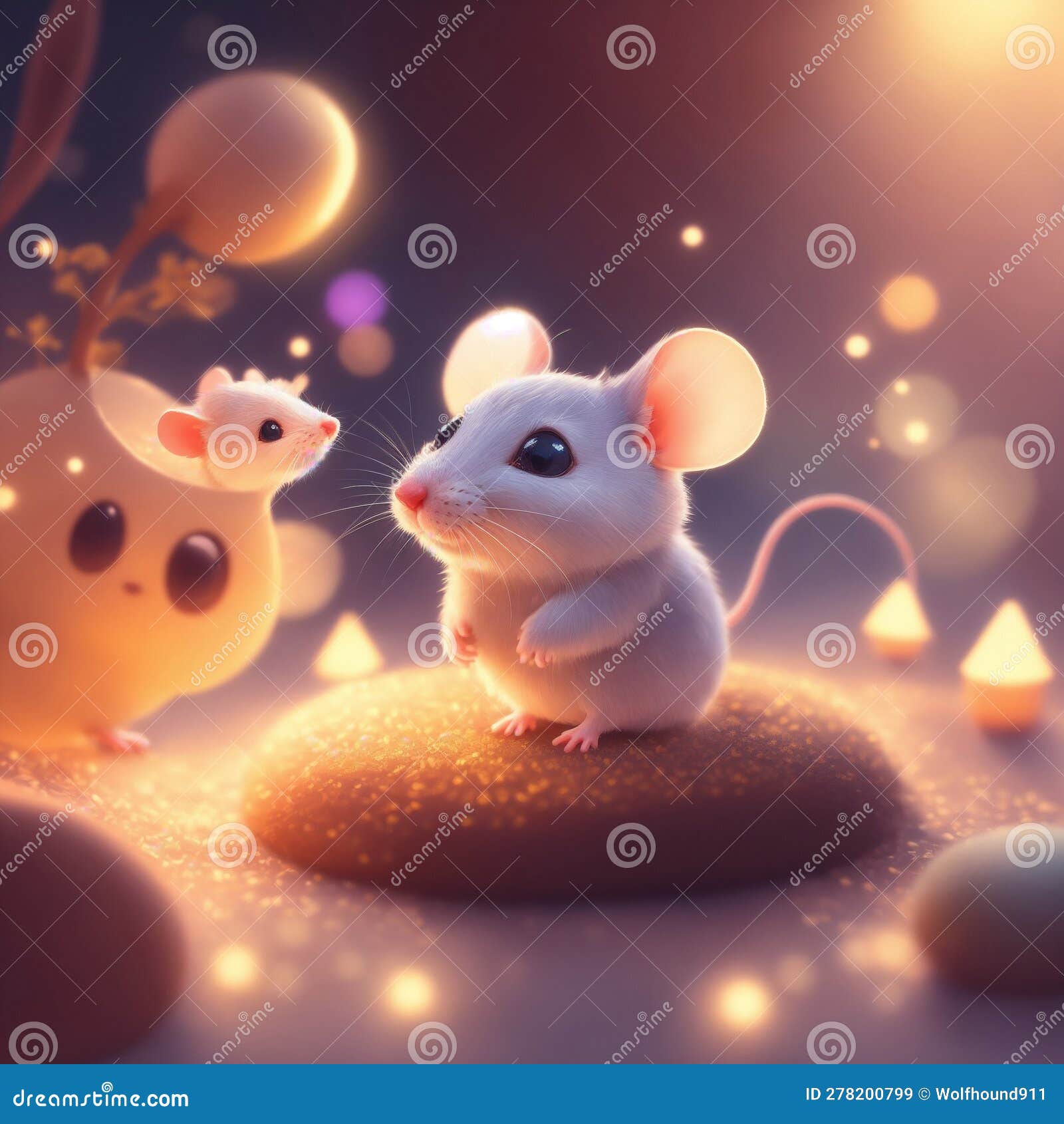 Very Detailed Cute Mouse. Generate Ai. Stock Illustration ...