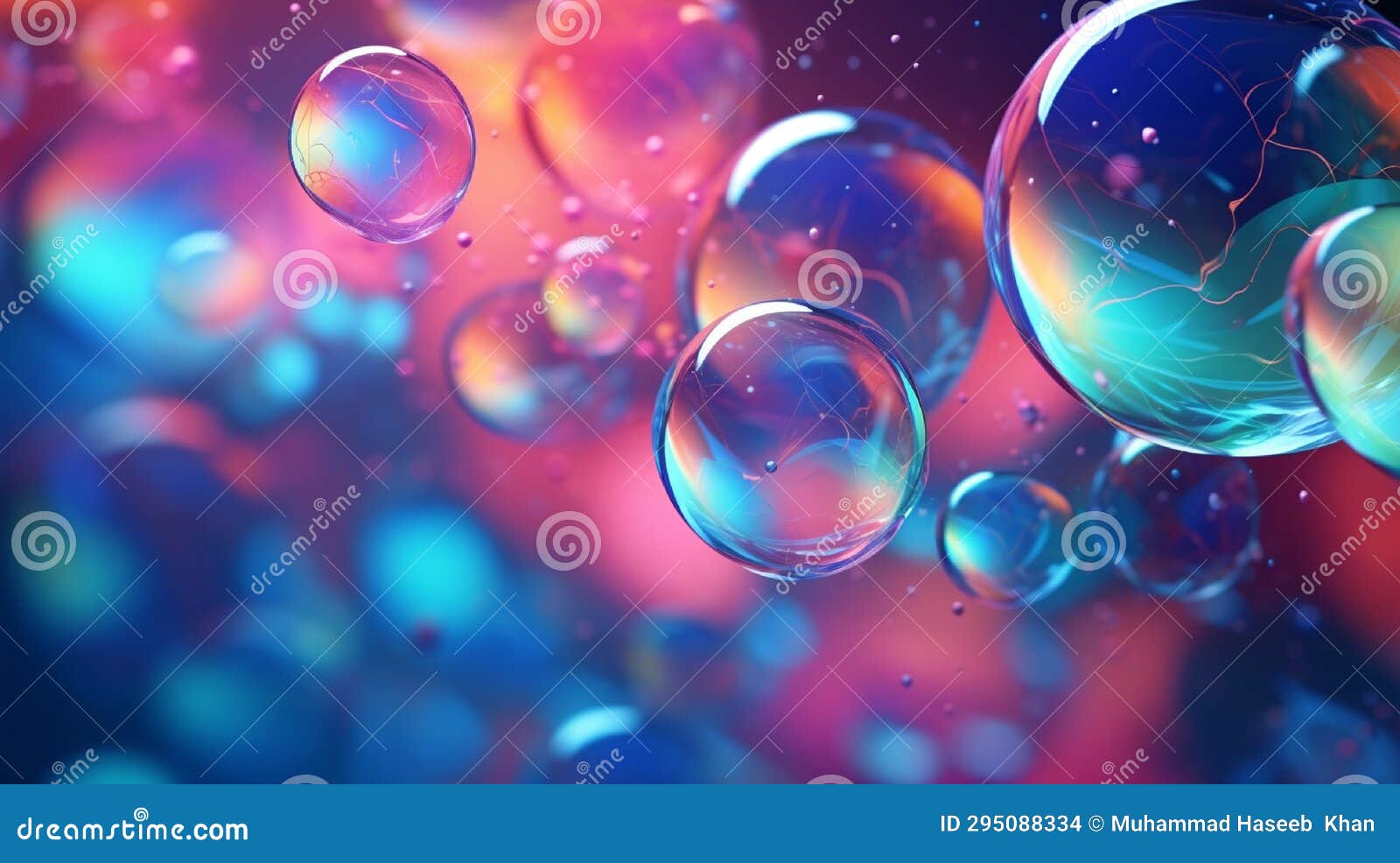 A Very Detailed Picture of Abstract Forms that Resemble Flying Bubbles ...