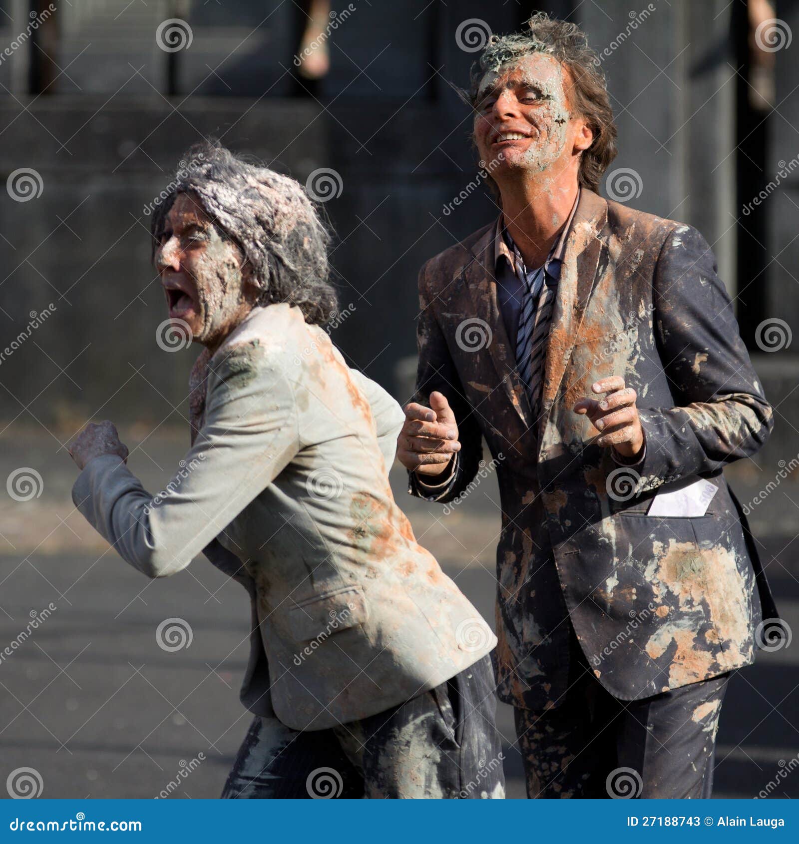 Very Dirty Actors in the Street Editorial Stock Photo - Image of ...