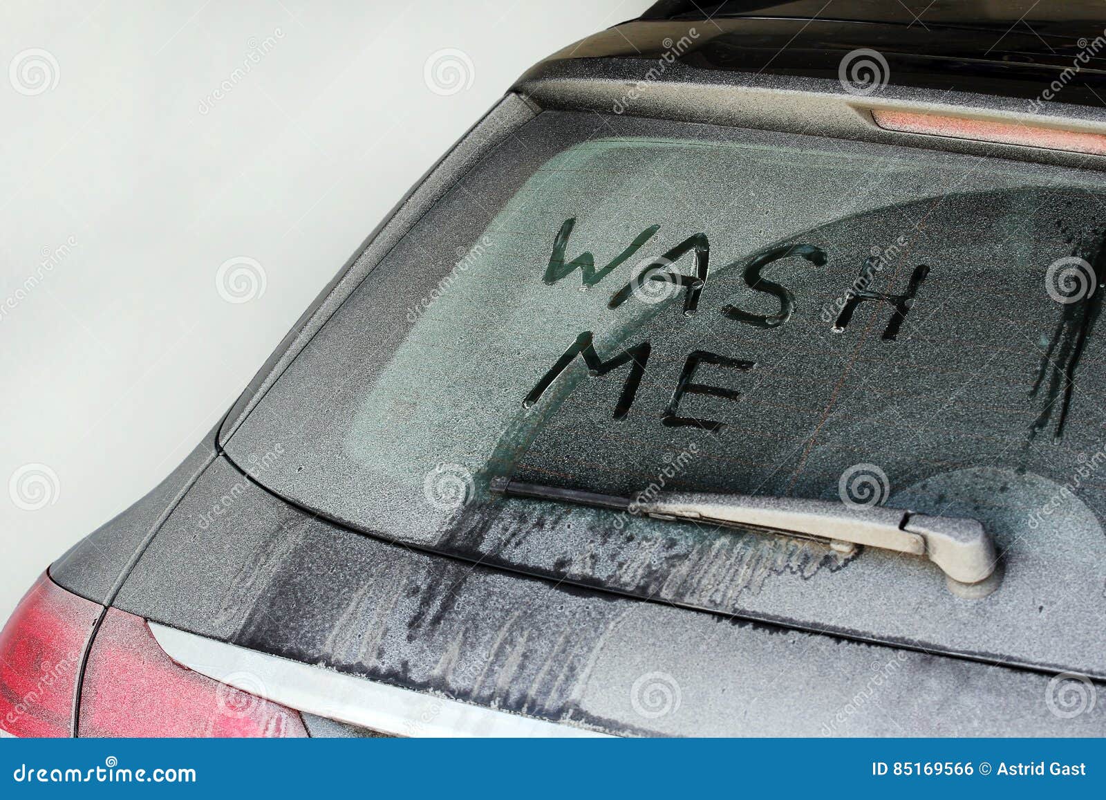 A very dirty car in winter stock photo. Image of layer - 85169566