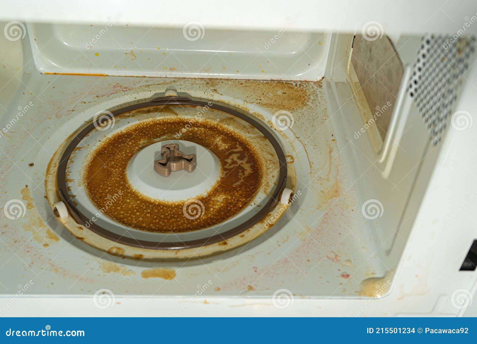 Very Dirty Inside The Microwave Oven. Microwave Engine Failure Due To ...