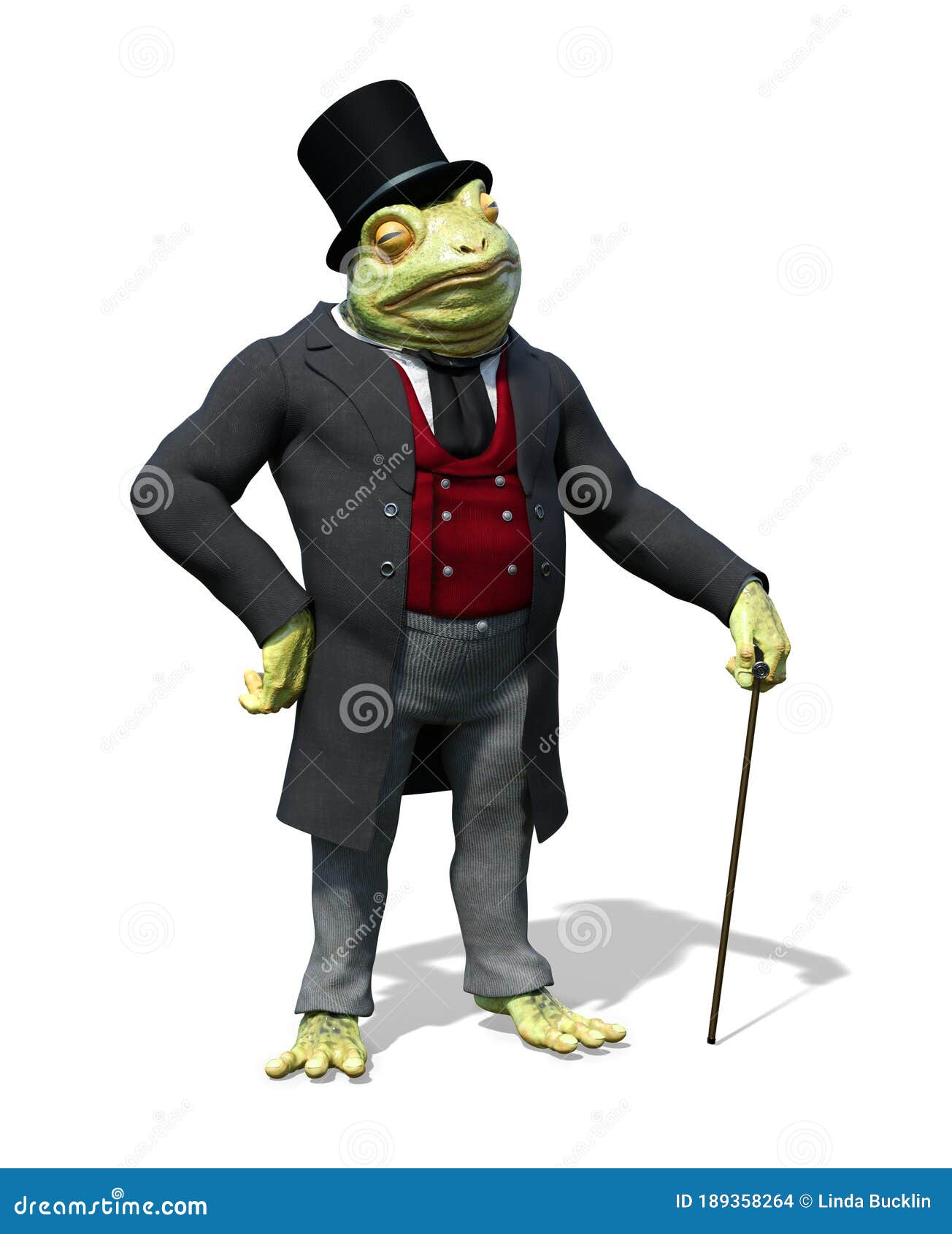 A Very Distinguished Frog stock illustration. Illustration of funny ...