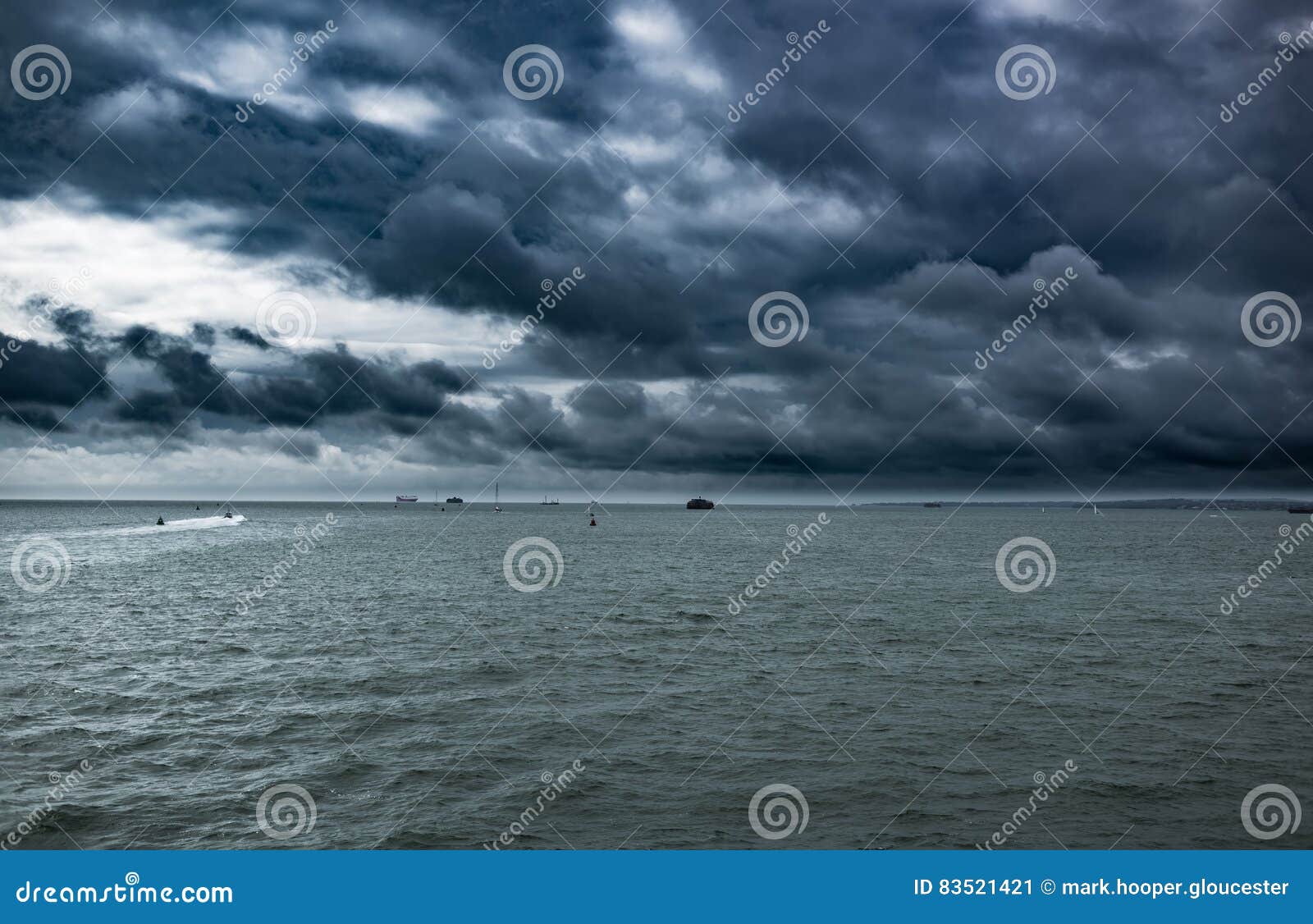 Very Dramatic Sky, Storm Coming at Sea Stock Image - Image of calm ...