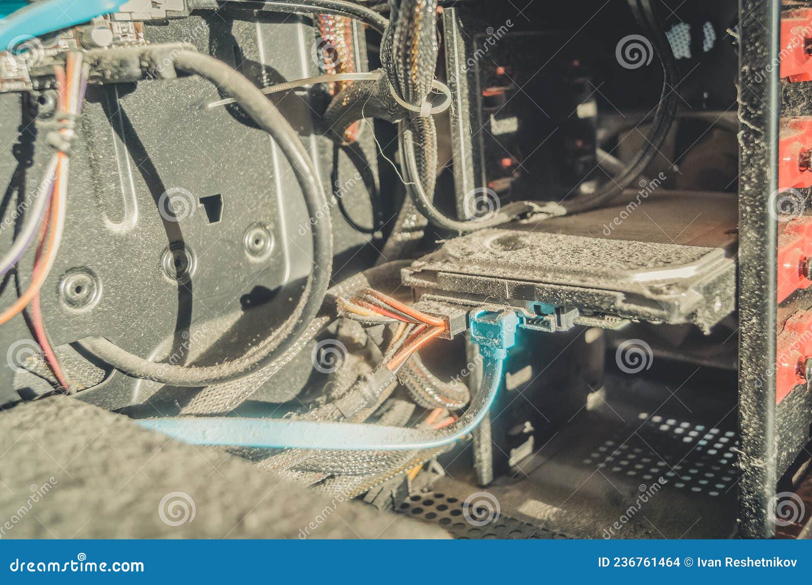 A Very Dusty Computer. a Layer of Dust and Dirt on the Parts of the ...