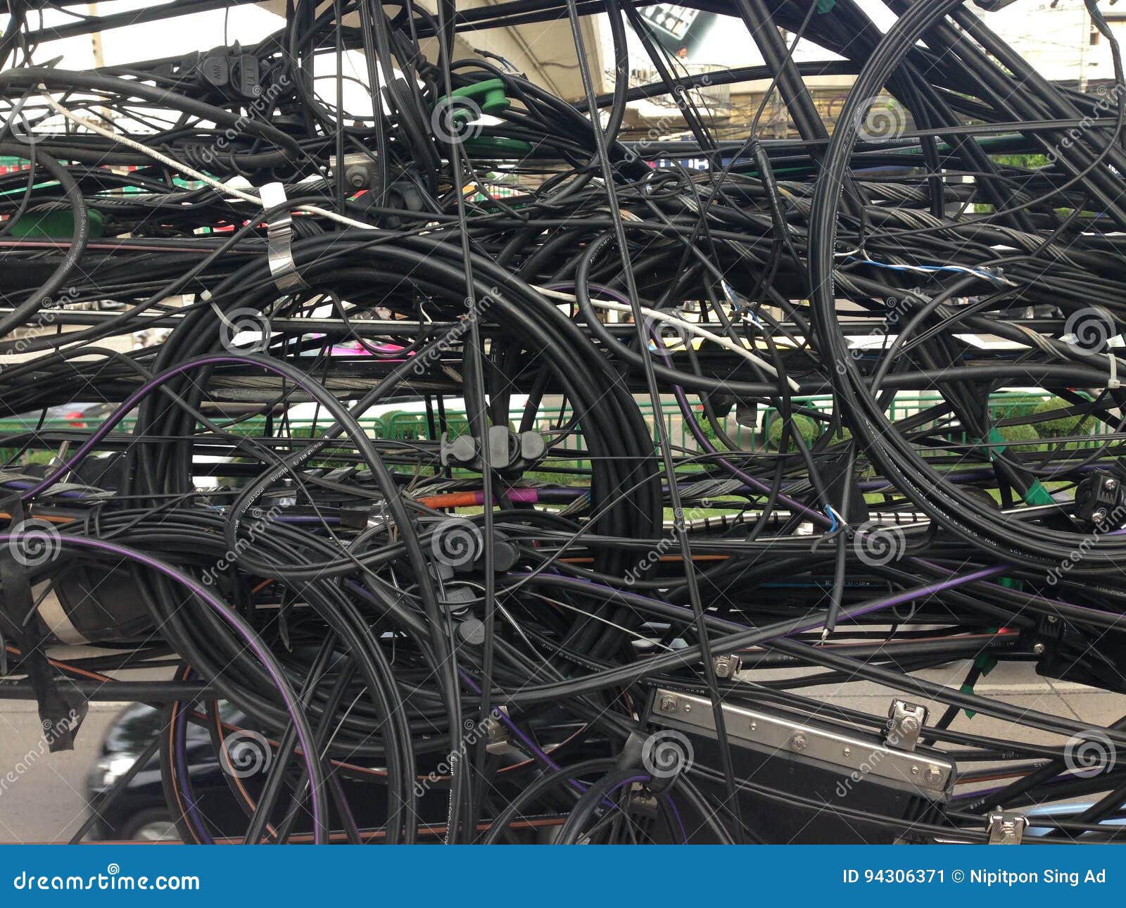 Very Electric Wire for Abstract Background Stock Image - Image of ...