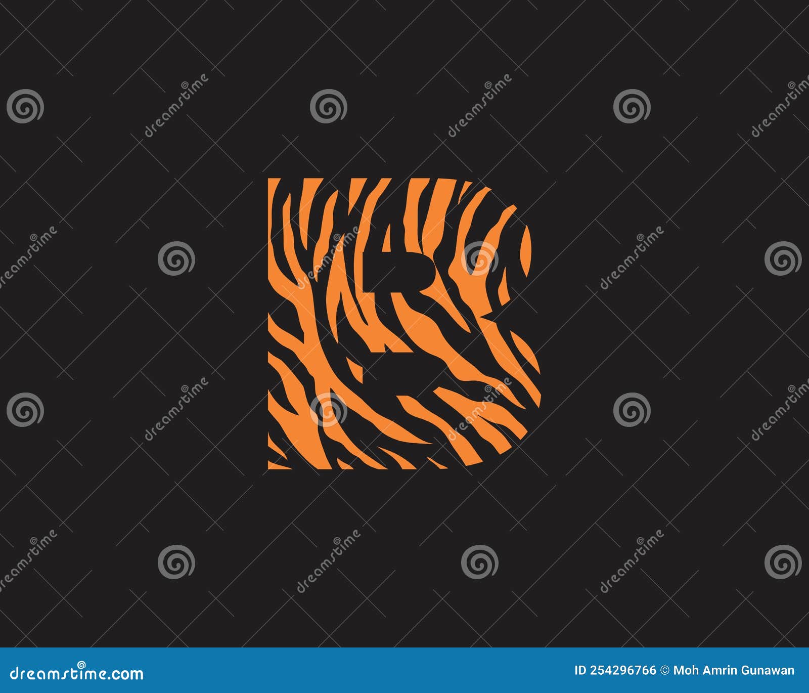 Letter B with Tiger Pattern Logo Design Vector Stock Vector ...