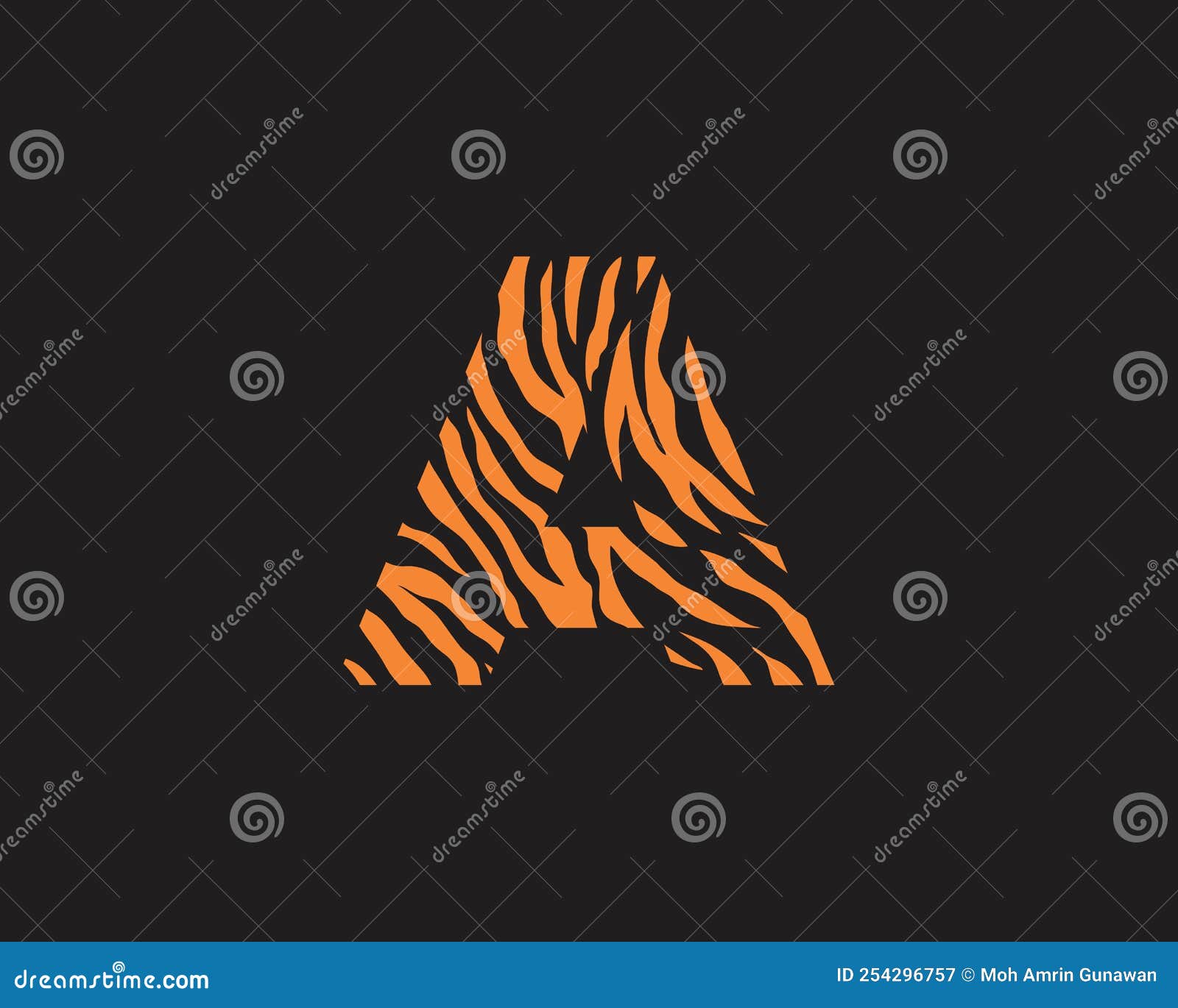 Letter a with Tiger Pattern Logo Design Vector Stock Vector ...