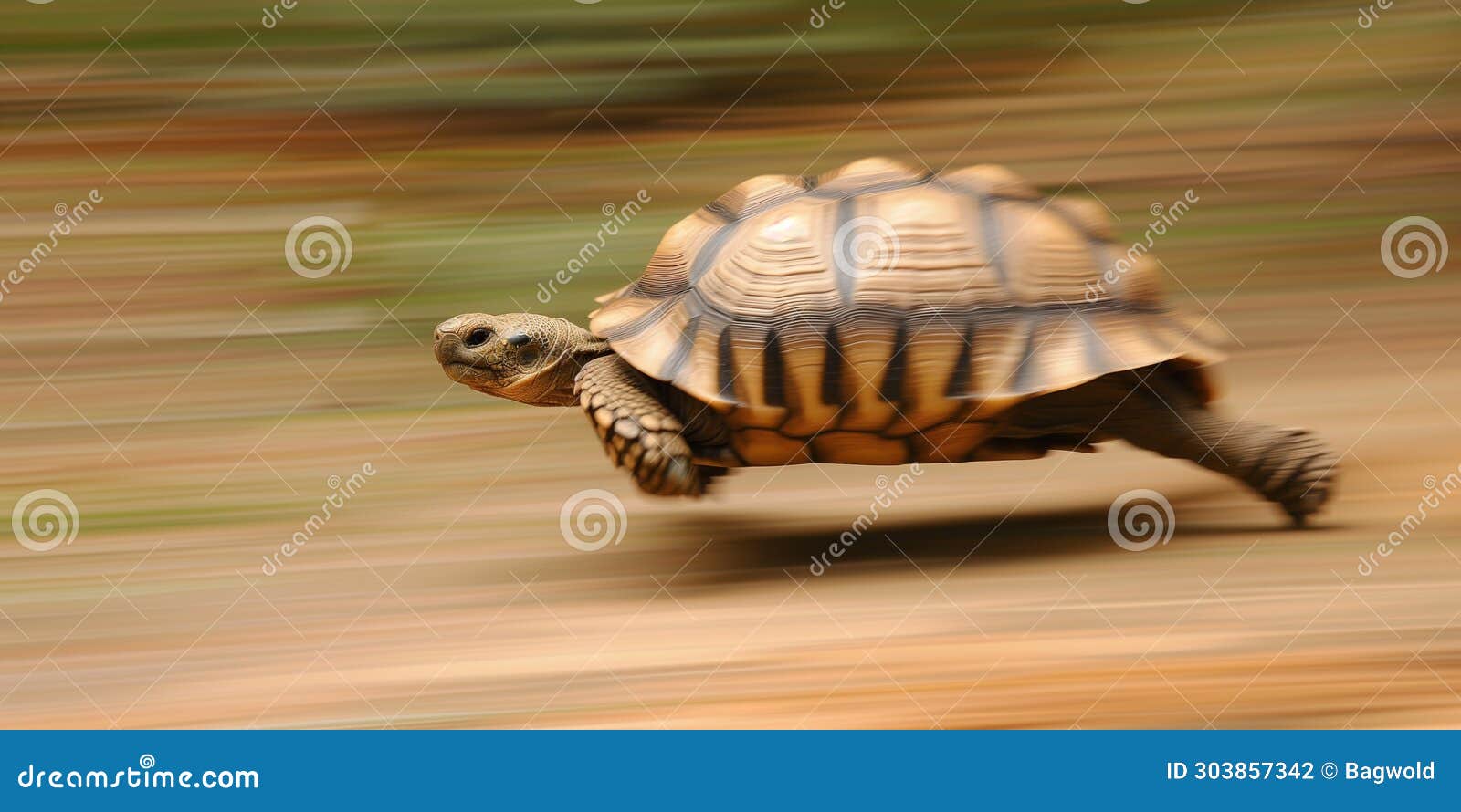 Very Fast Tortoise Moving Quickly Causing a Speed Blur Stock ...