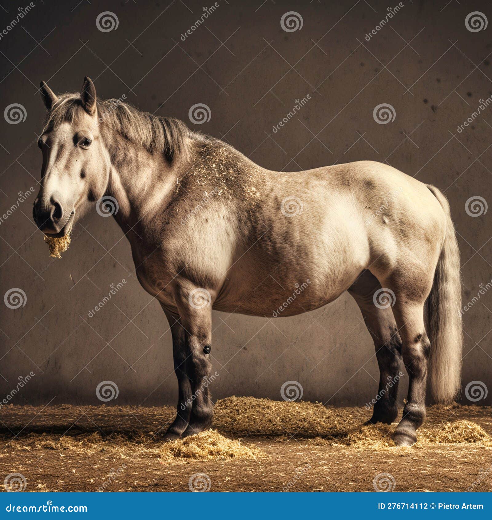 Very Fat Horse Concept of Excessive Weight, Generative AI Stock ...