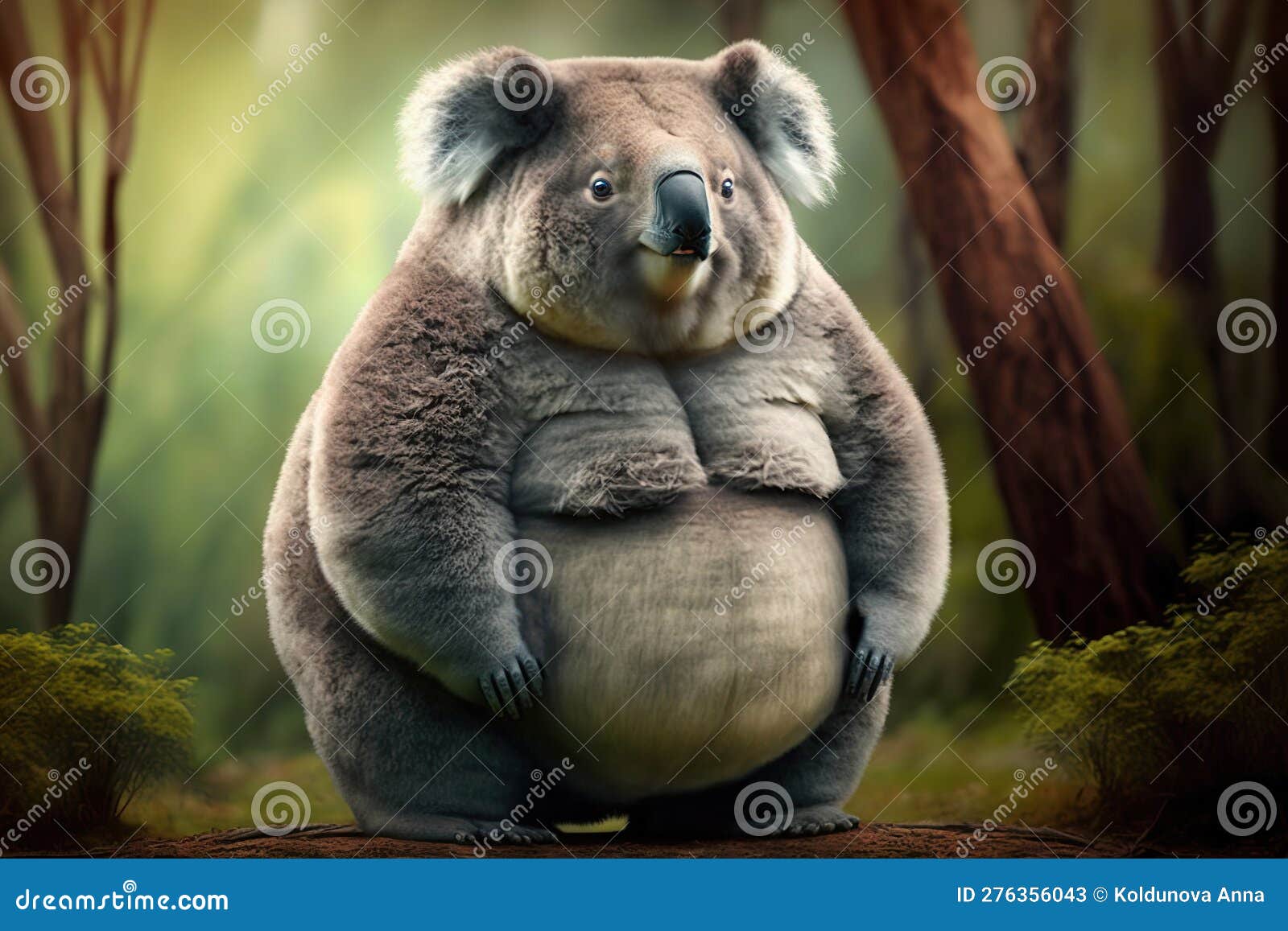 Very Fat Koala, Created with Generative AI Technology Stock ...