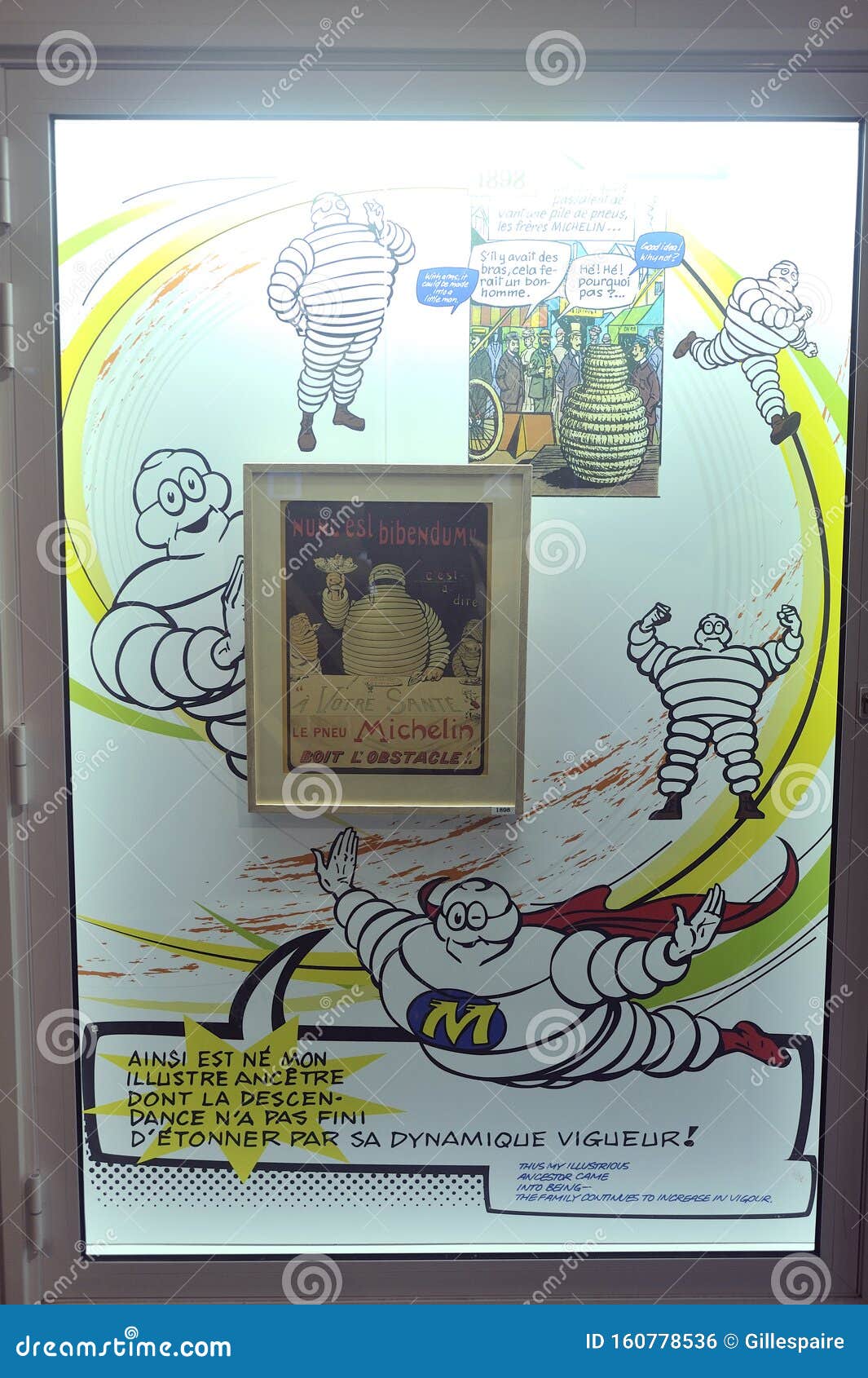 Michelin Bibendum Logo Sign And Text On White Flag Of Tyres Store ...