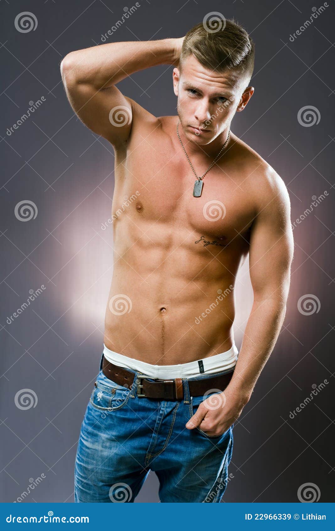 Very fit young guy. stock image. Image of good, exercise - 22966339
