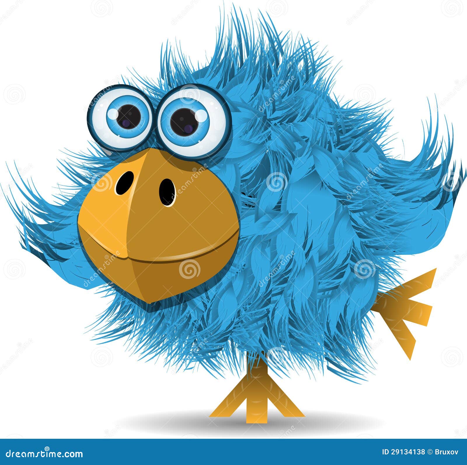 Very funny blue bird stock vector. Illustration of cute - 29134138