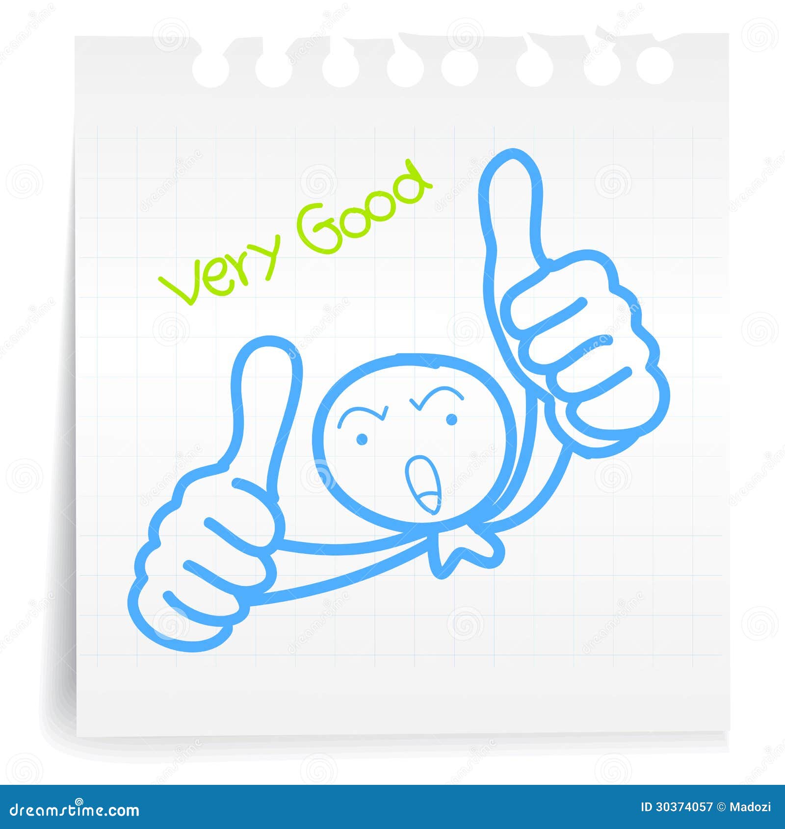 Very Good Cartoon_on Paper Note Royalty Free Stock Photography - Image ...