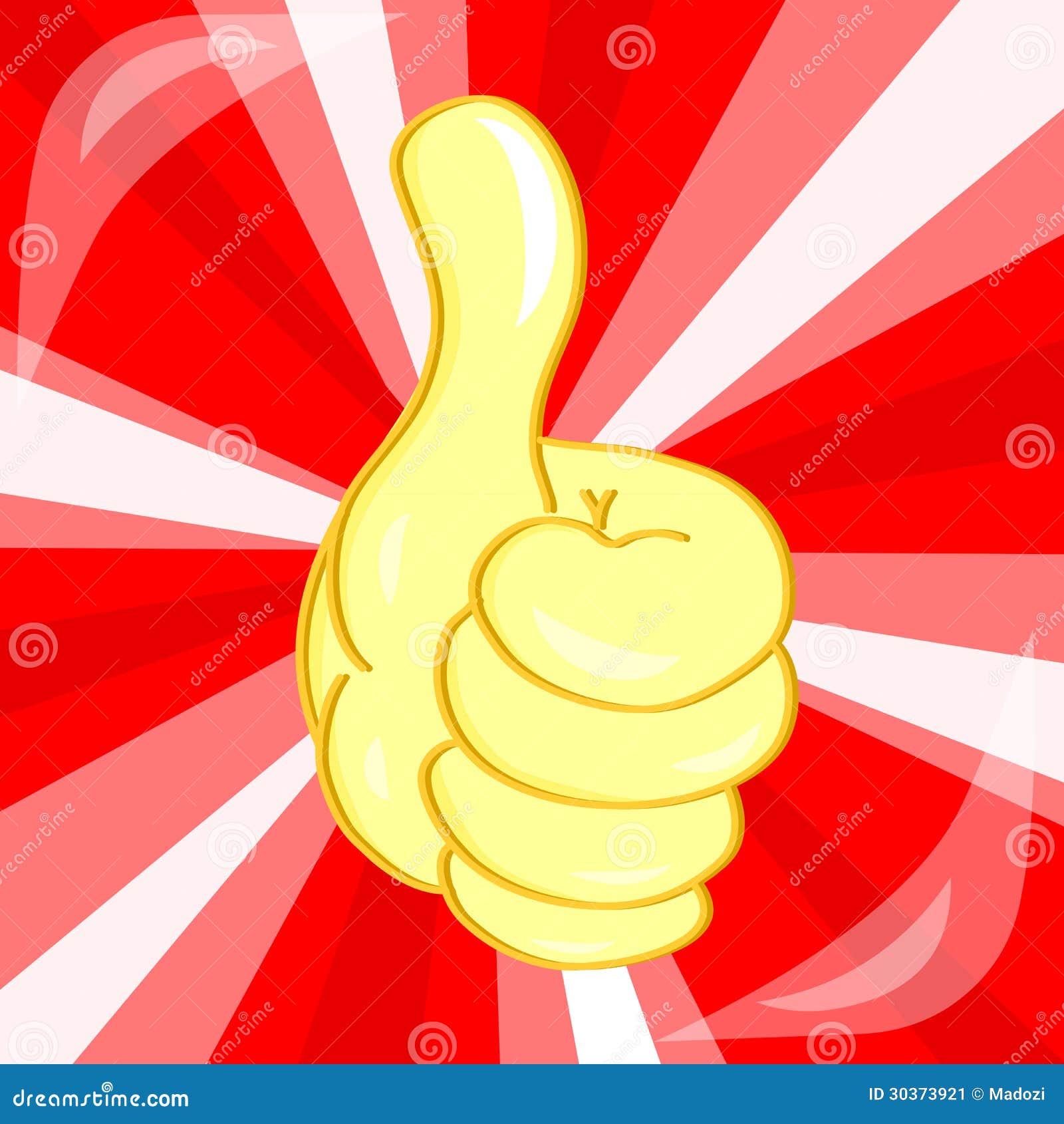 Very Good Hand Gesture On Red Background Stock Vector - Illustration of ...