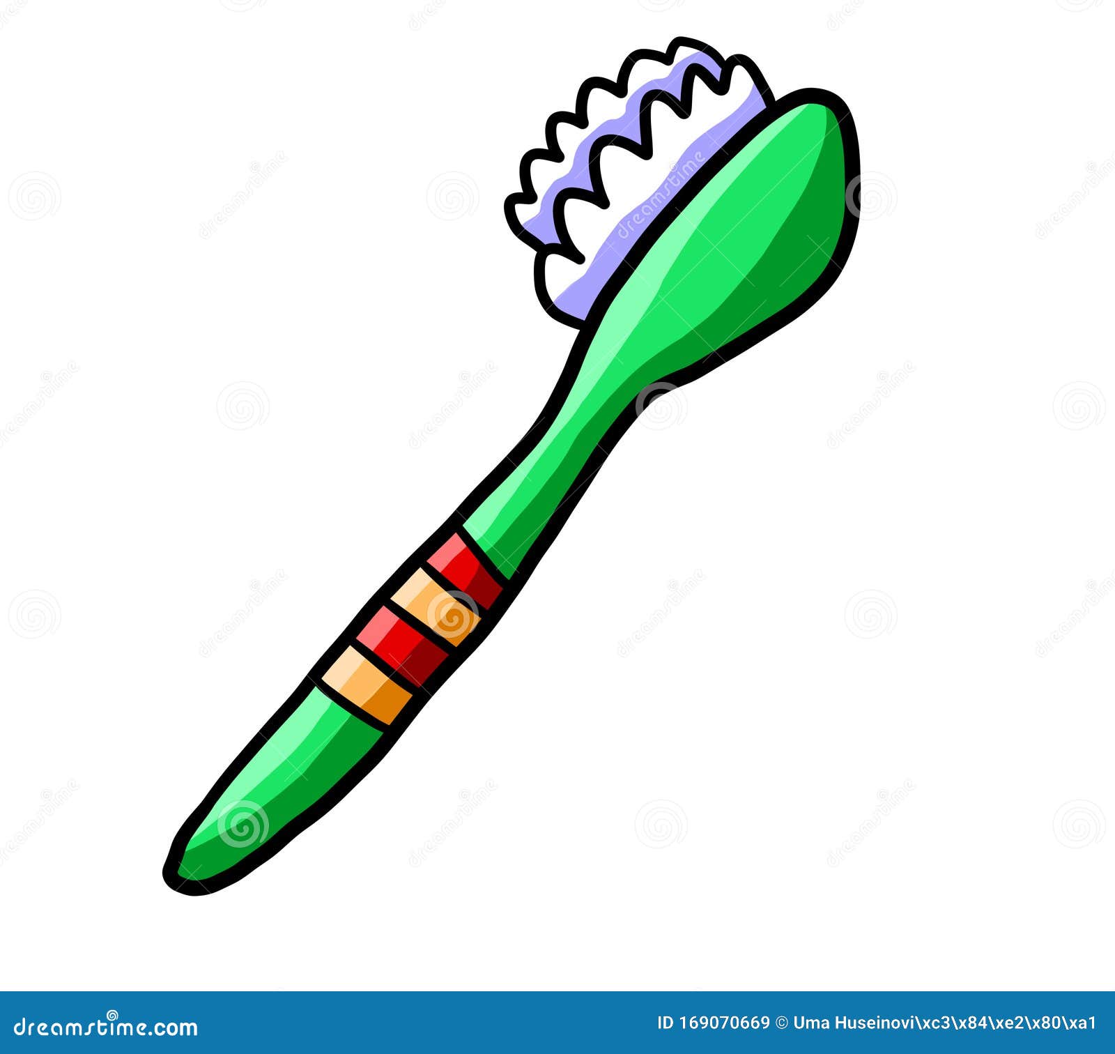A Very Green Toothbrush stock illustration. Illustration of mouth ...