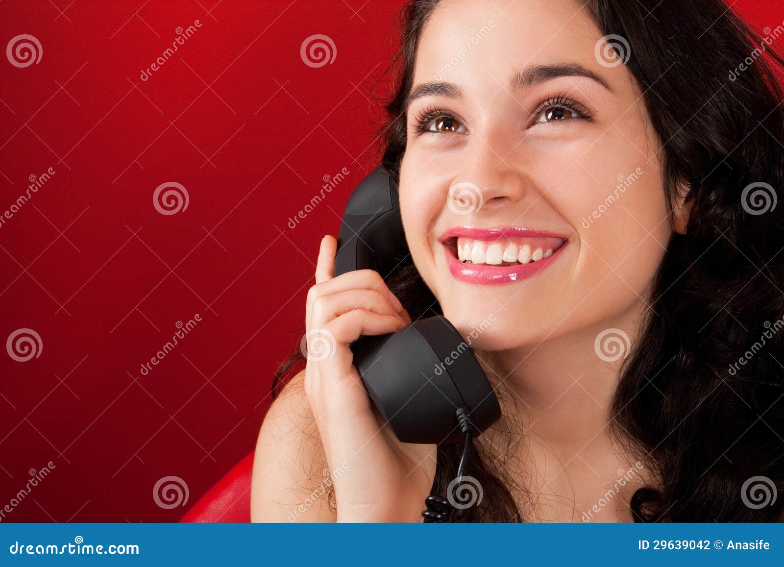 Very Happy Girl On The Phone Stock Photo - Image of conversation ...
