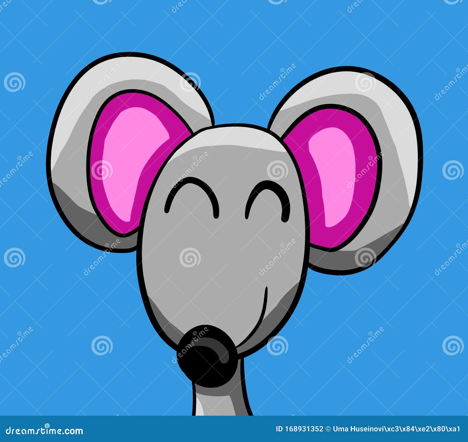 A Very Happy Mouse Background Stock Illustration - Illustration of ...