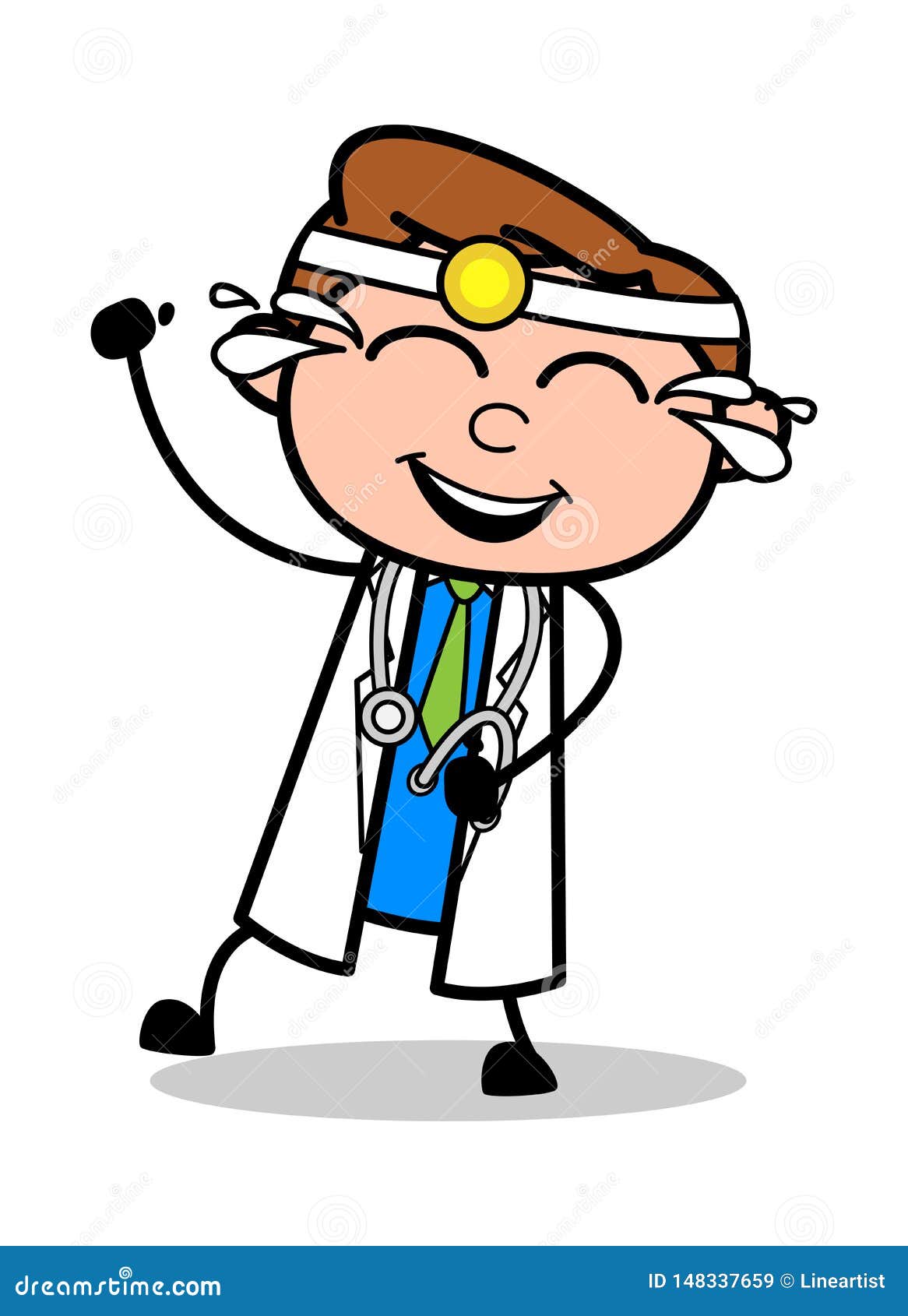 Very Happy - Professional Cartoon Doctor Vector Illustration Stock ...