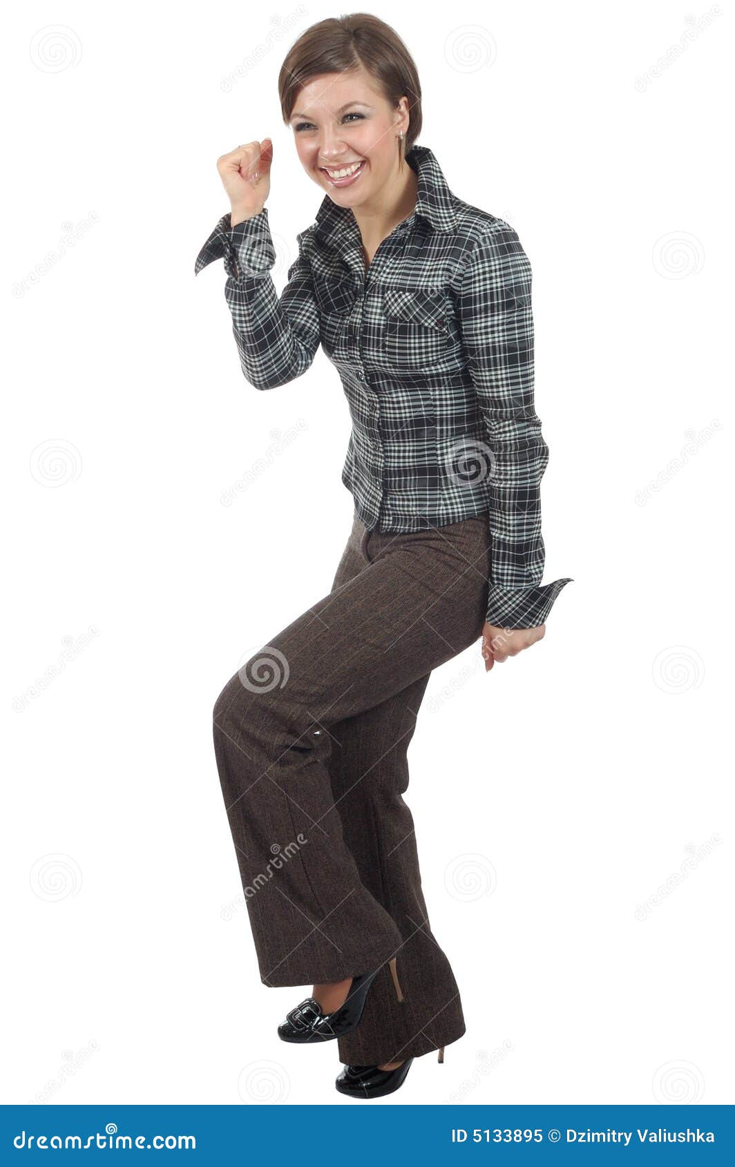 Very happy successful girl stock image. Image of nice - 5133895