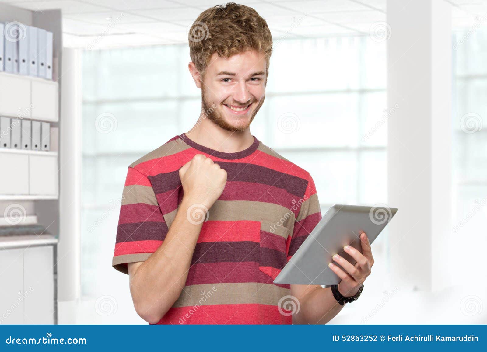Very happy young man stock photo. Image of happiness - 52863252