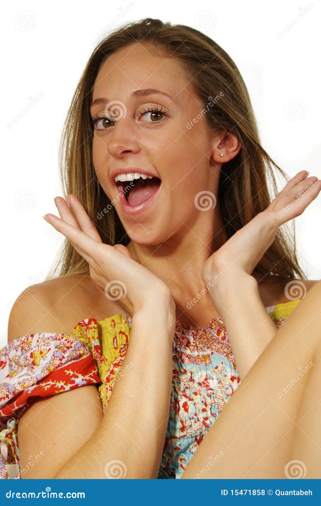 A very happy young woman stock photo. Image of caucasian - 15471858
