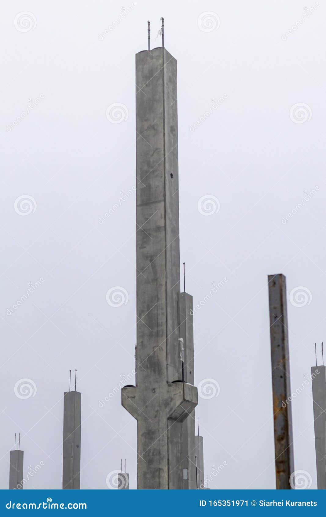 The Mast Construction Of The Suspended Structure. Stock Image ...