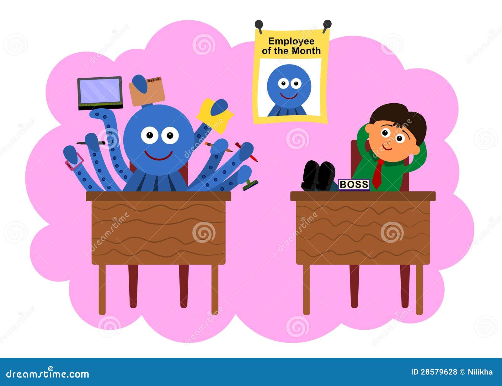 A very helpful helper stock illustration. Illustration of concept ...