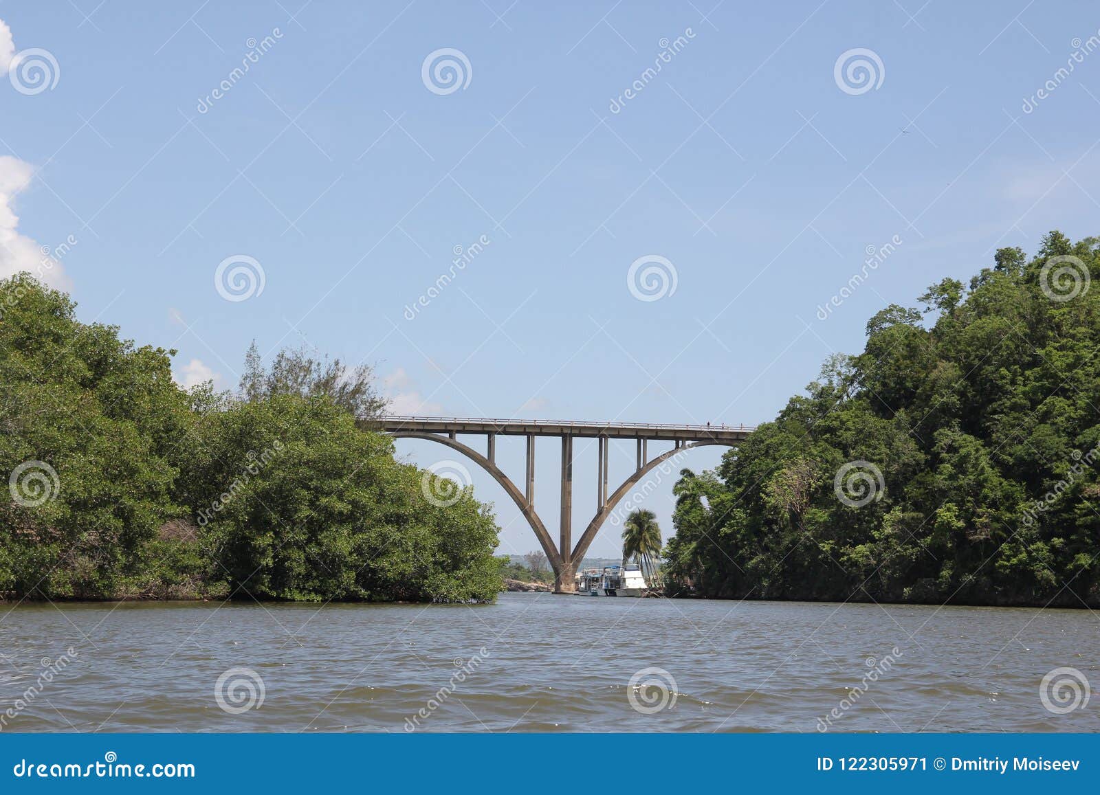 Very High Arched Bridge Over a Wide River Stock Image - Image of douro ...