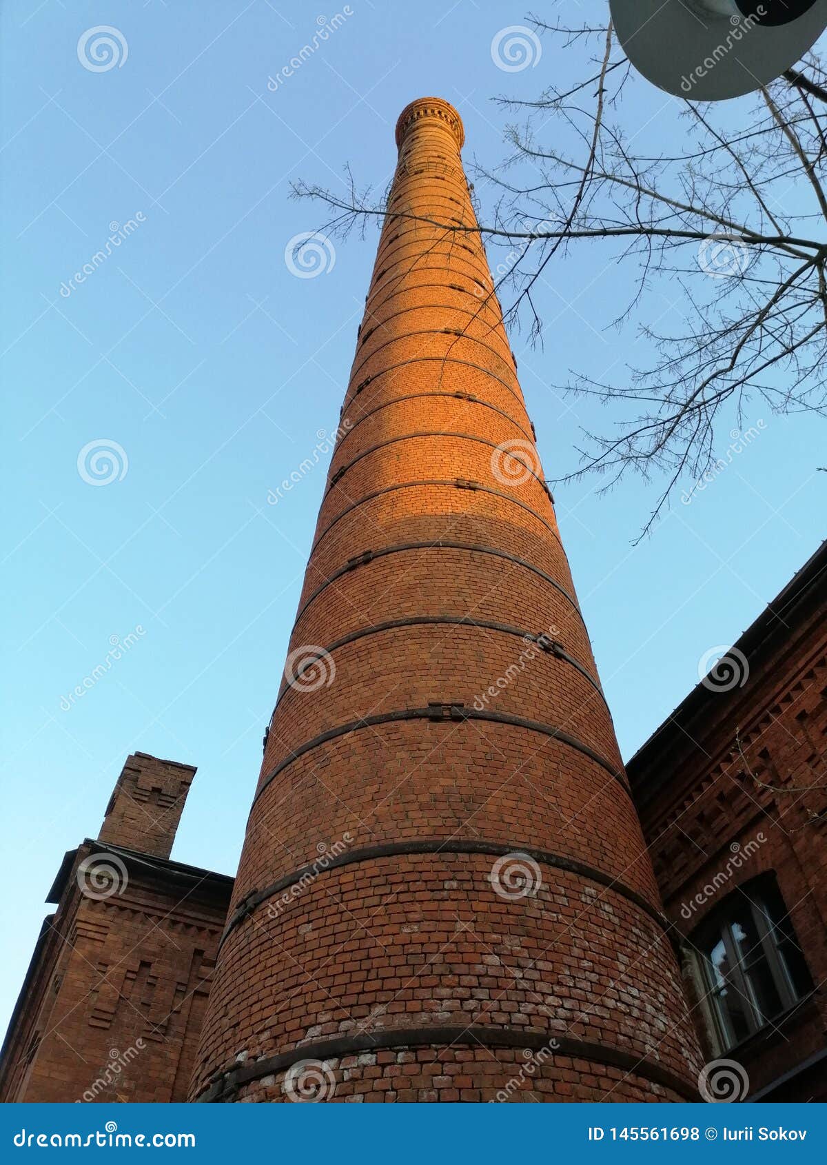 Very high brick tower stock photo. Image of power, environment - 145561698