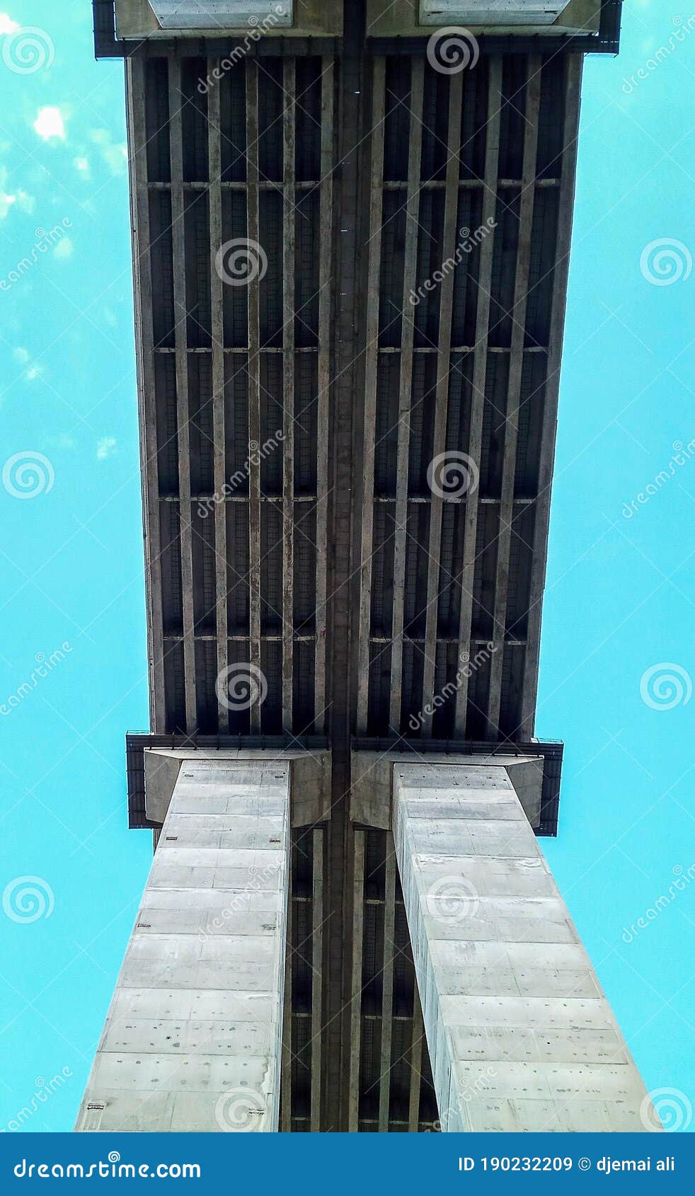 A Very High Bridge Seen from Below Stock Image - Image of modern ...